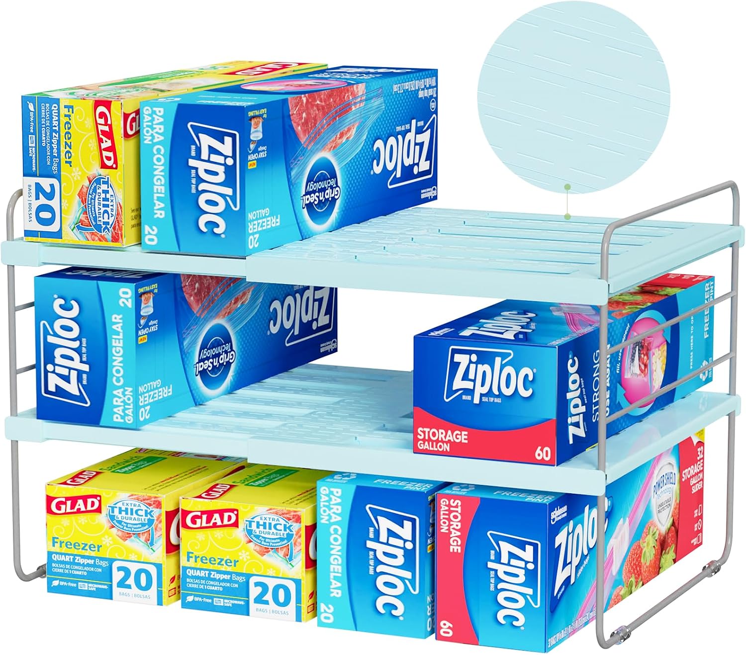 Amazon.com: Expandable Foil And Plastic Wrap Organizer, 3-Tier ...