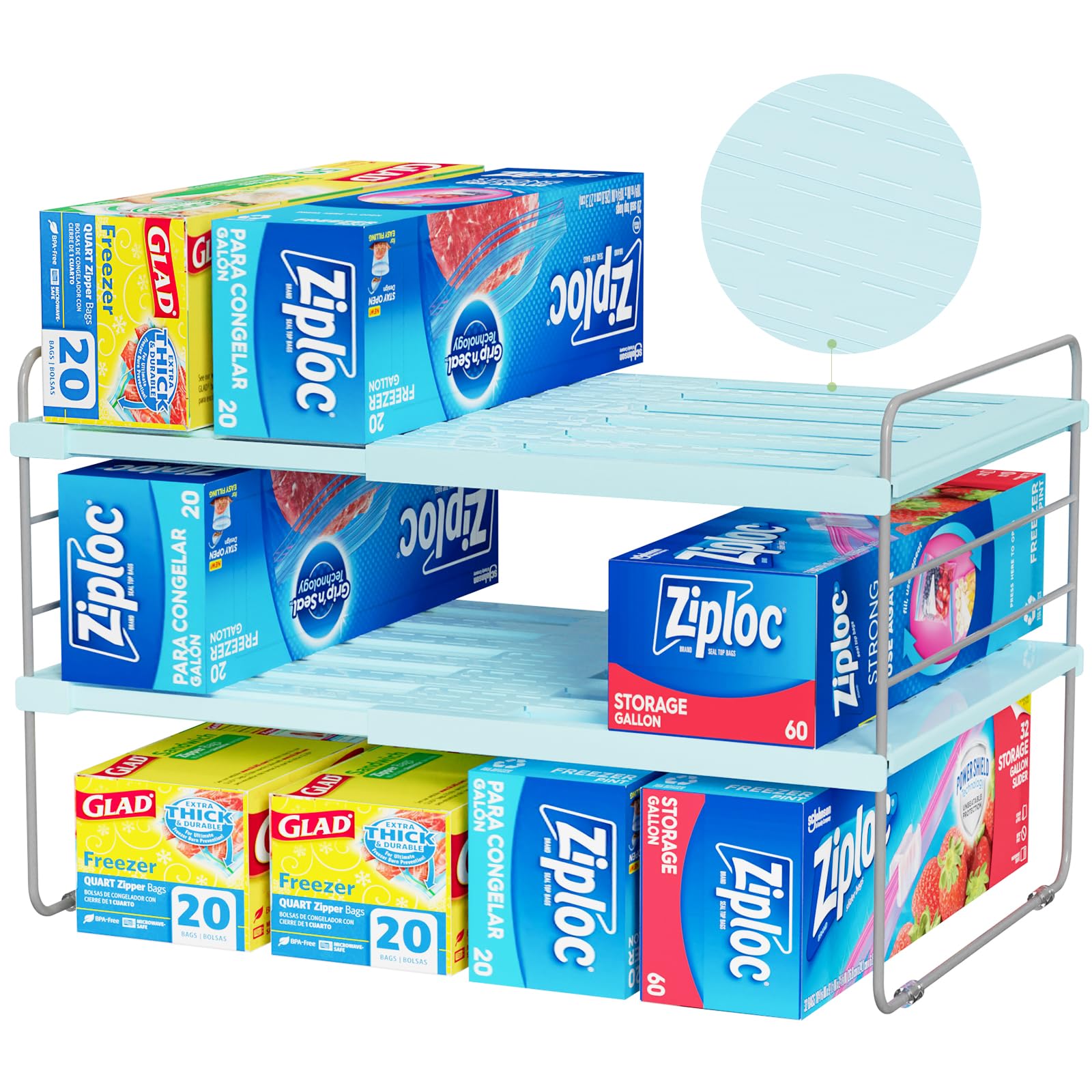 Amazon.com: Expandable Foil And Plastic Wrap Organizer, 3-Tier ...