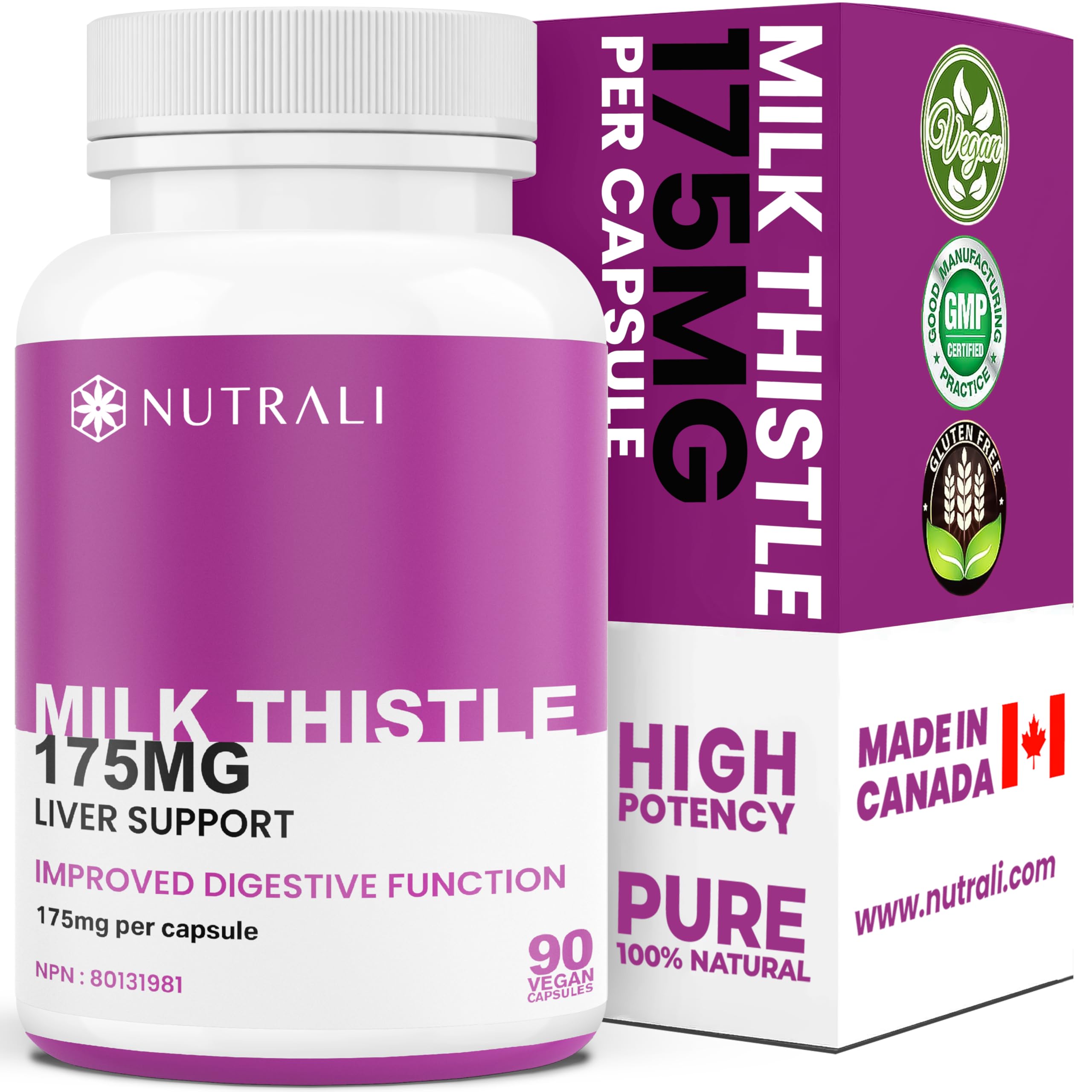 New HIGHEST POTENCY 175mg MILK THISTLE Capsules, Liver Support, Health ...