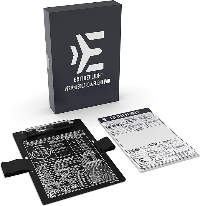 Amazon.com: EntireFlight Aviation Pilot Kneeboard VFR Black With ...
