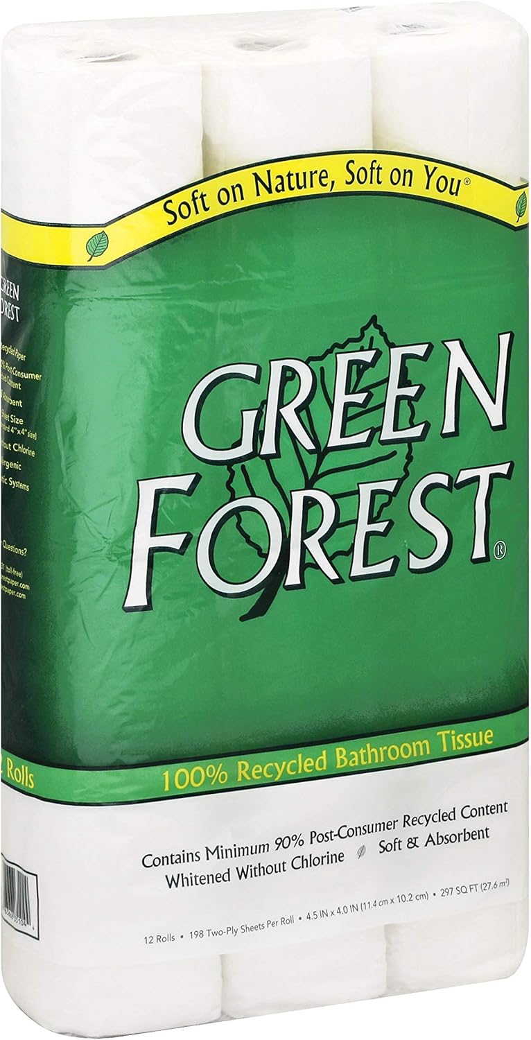 Amazon.com: Planet Green Forest 100% Recycled Bathroom Tissue, 198 ...