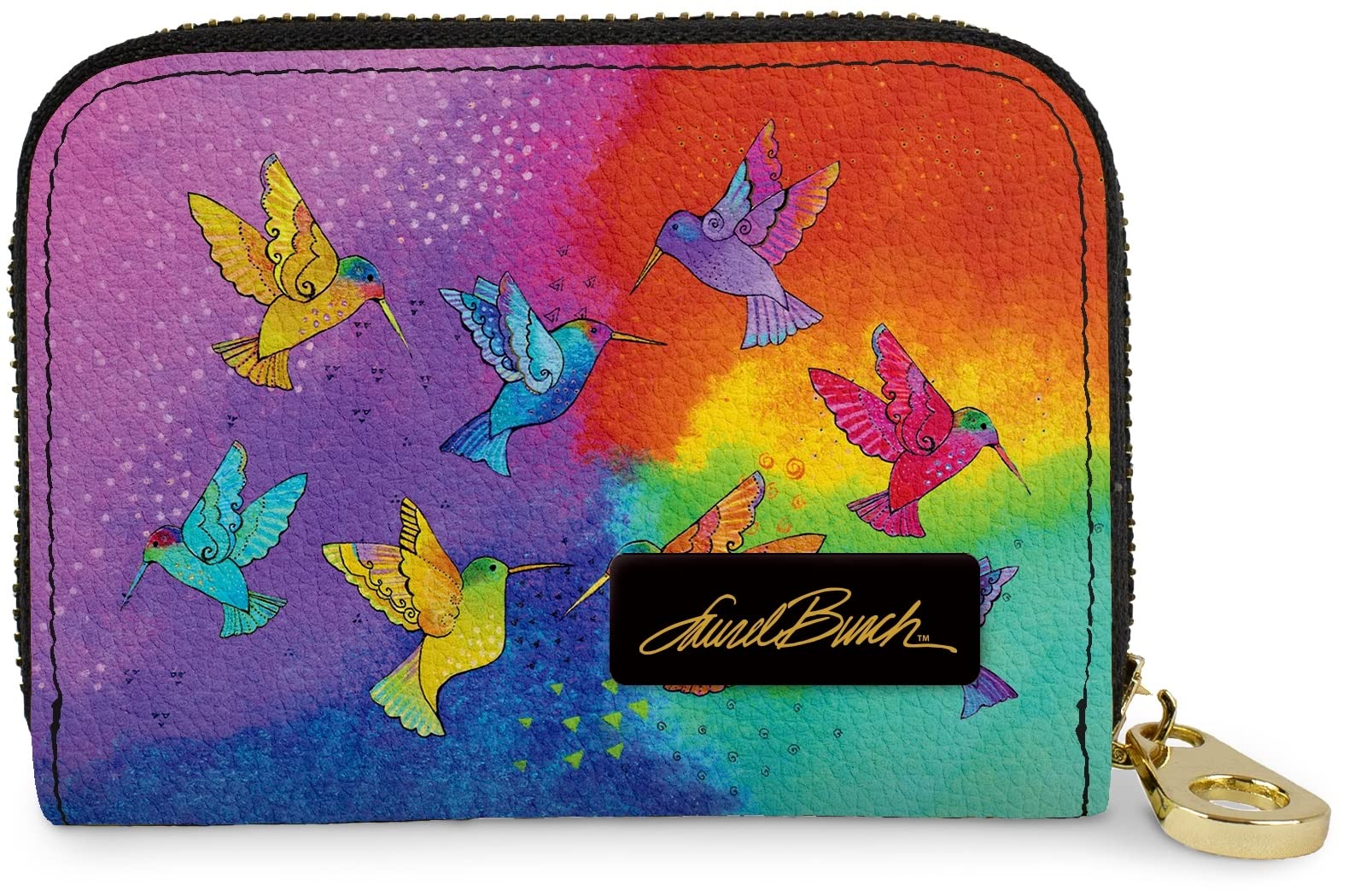 Amazon.com: Monarque RFID Secure Armored Zipper Wallet by Laurel Burch ...