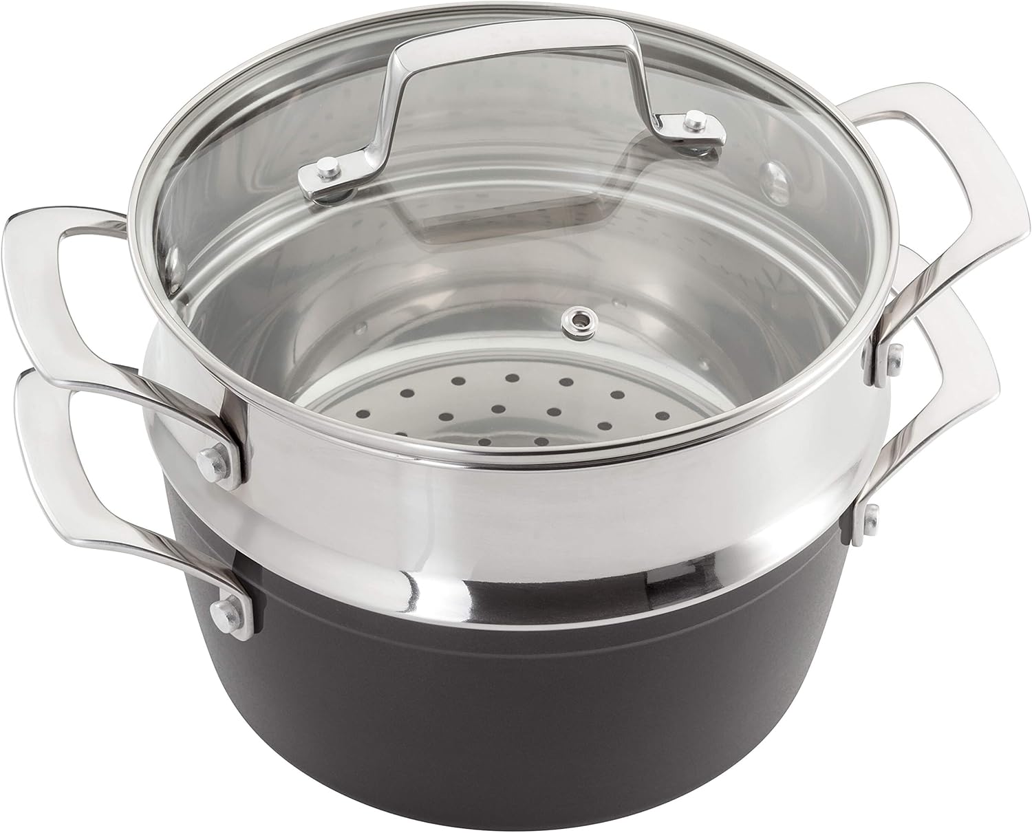 Stellar Rocktanium SP58 20cm Non-Stick Casserole and Steamer, Rock Hard ...