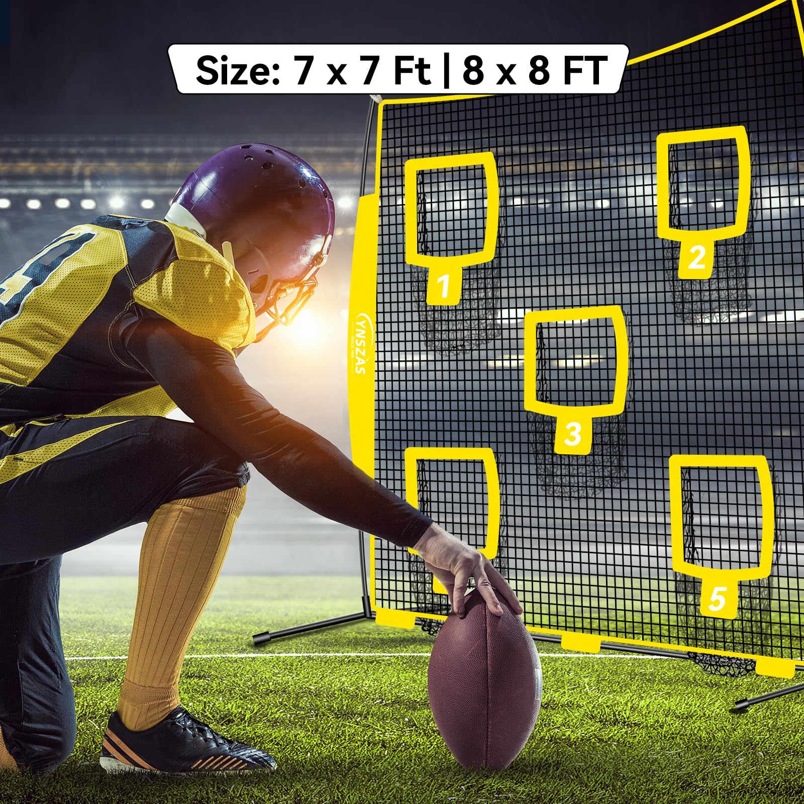 Snapklik.com : YNSZAS NEW Football Throwing Target Net, 7x7 FT ...