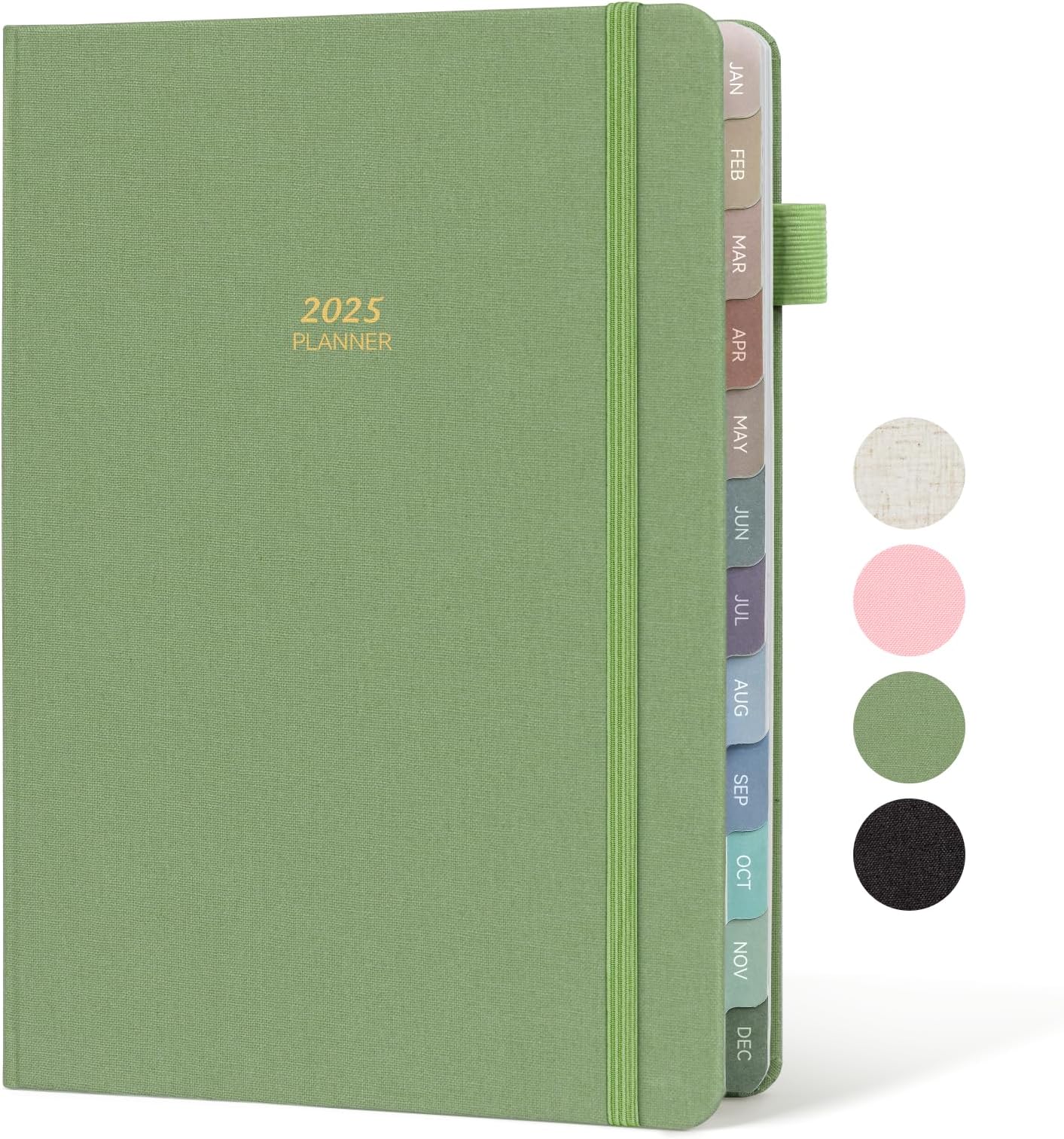 Amazon.com : Getink 2025 Linen Cover Planner Weekly & Monthly Daily ...