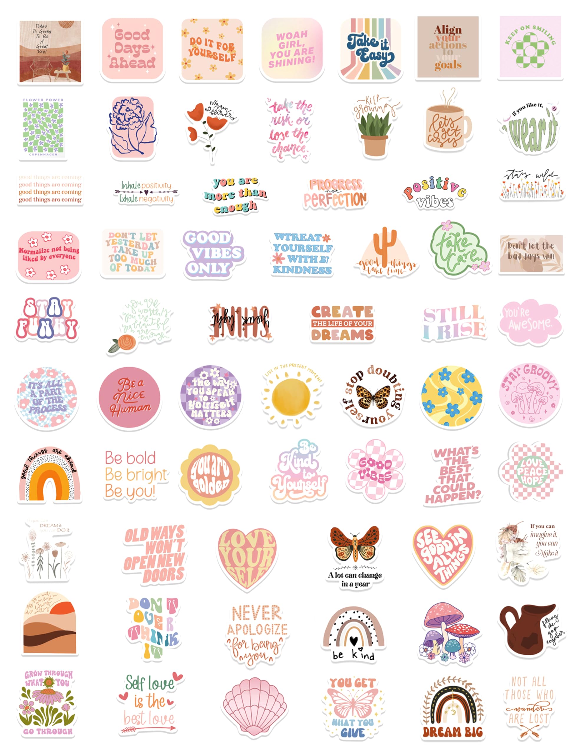 Snapklik.com : Condyluri 200 Pcs Cute Motivational Preppy Stickers
