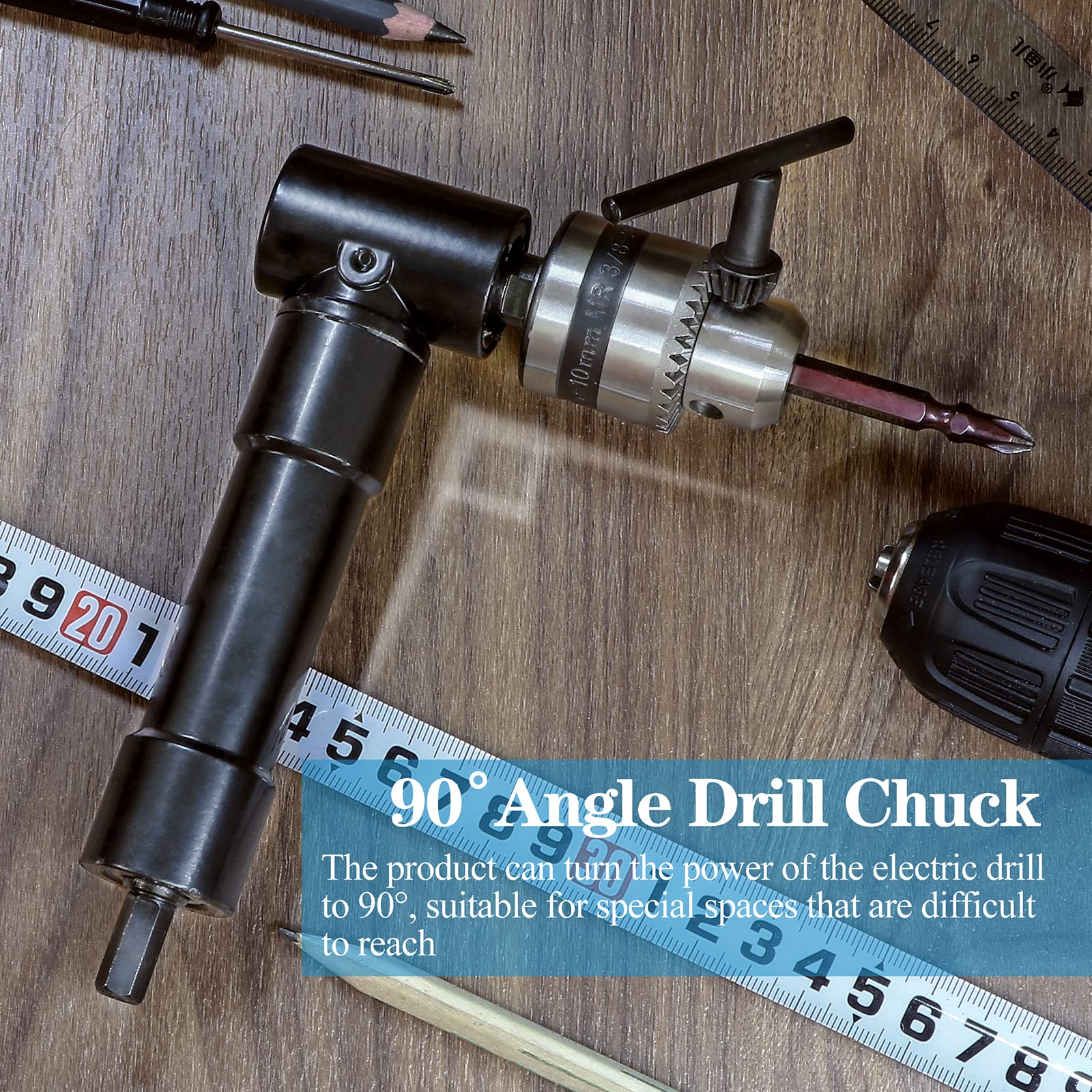 Snapklik.com : Jamiikury Cordless Right Angle Drill Adapter, 90 Degree ...