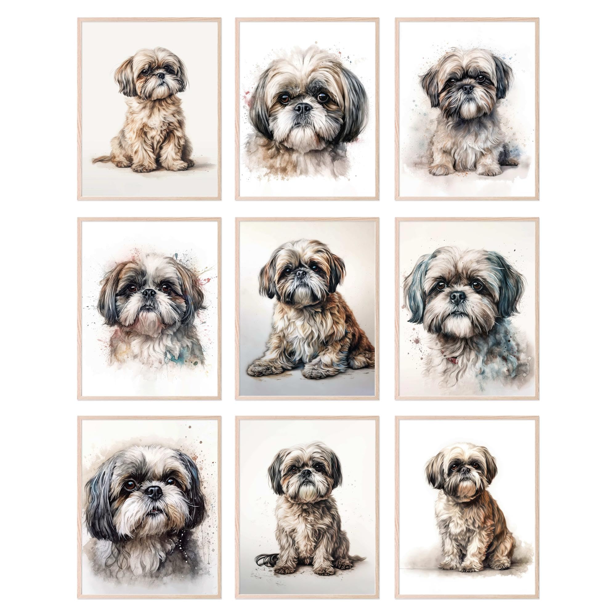 Amazon.com: BigWig Prints Shih Tzu Wall Art - Shih Tzu Wall Decor, Shih ...