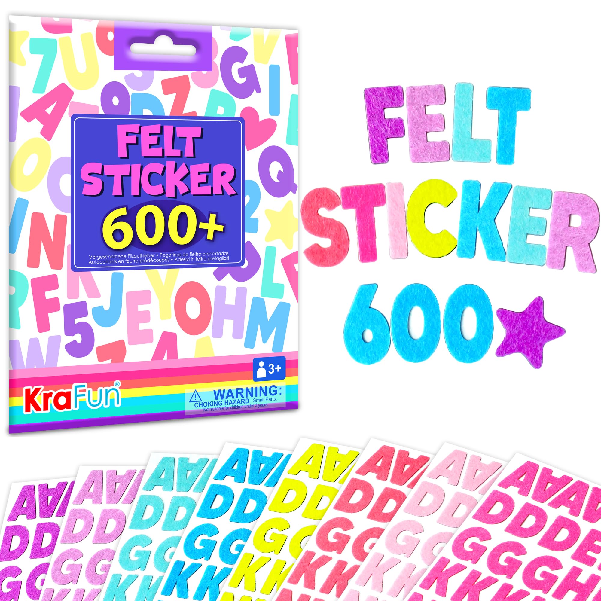 Amazon.com: KRAFUN Felt Sticker Kit for Beginner Young Girls and Kids ...