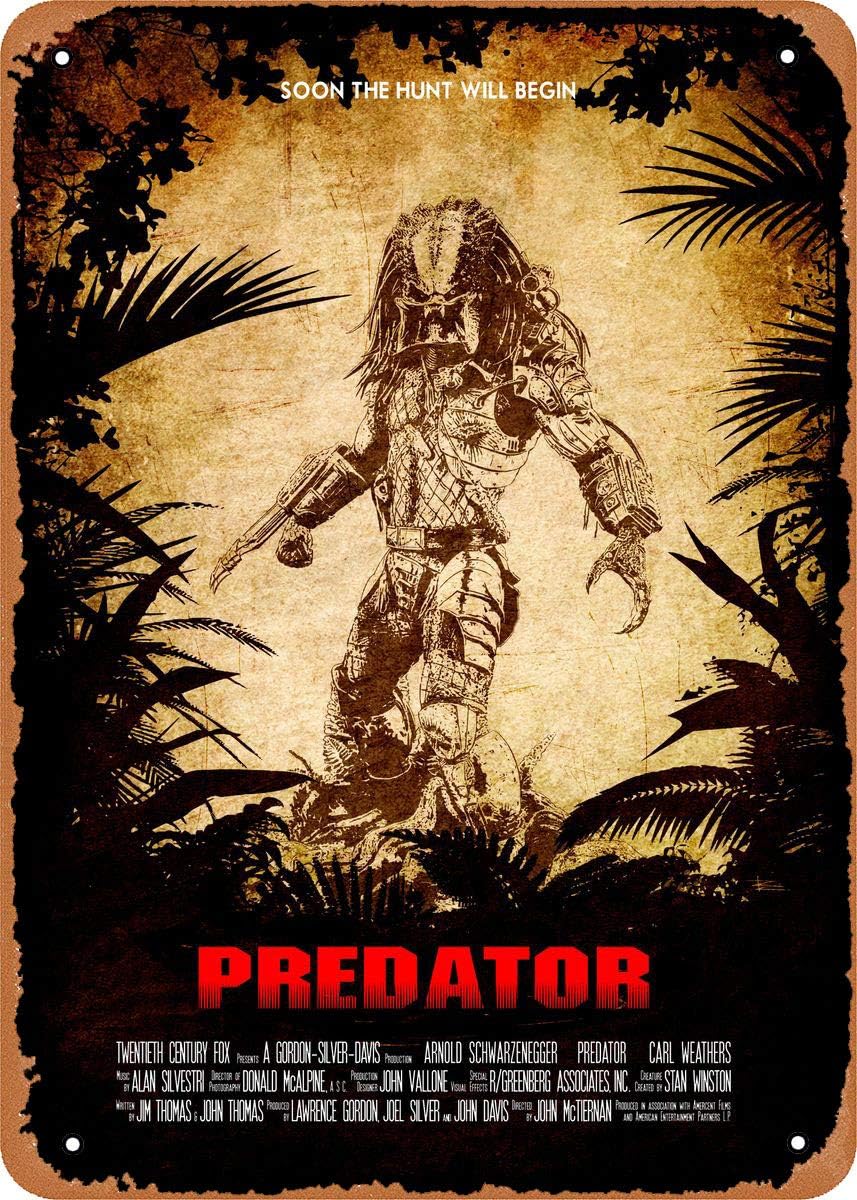Amazon.com: Unidwod No Escape! Predator 8 x 12 Inches - Vintage Metal ...