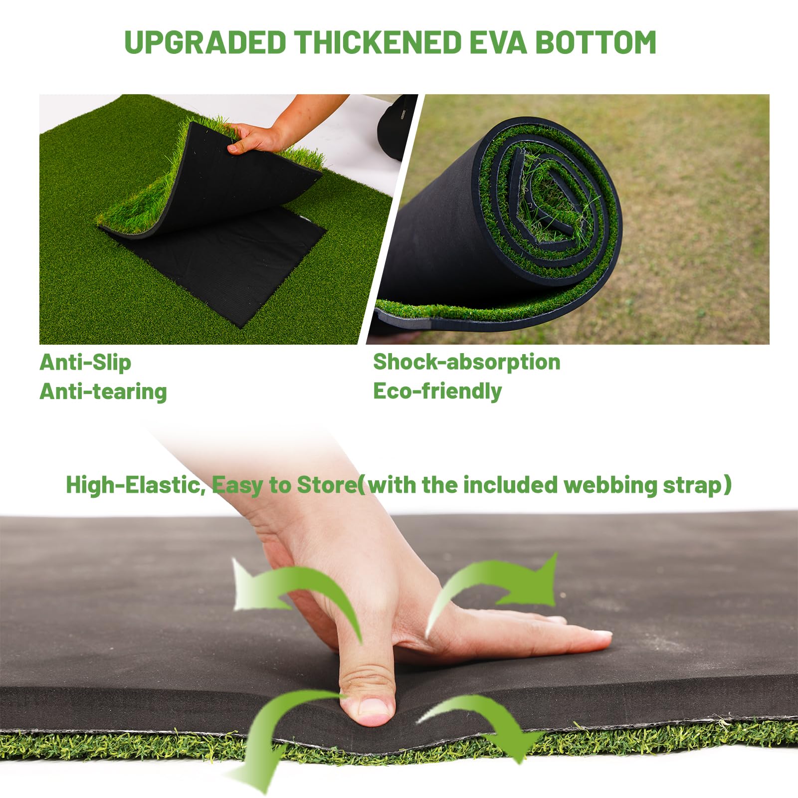 Snapklik.com : Golf Hitting Mat Set - 5x4 Ft, Interchangeable Inserts ...