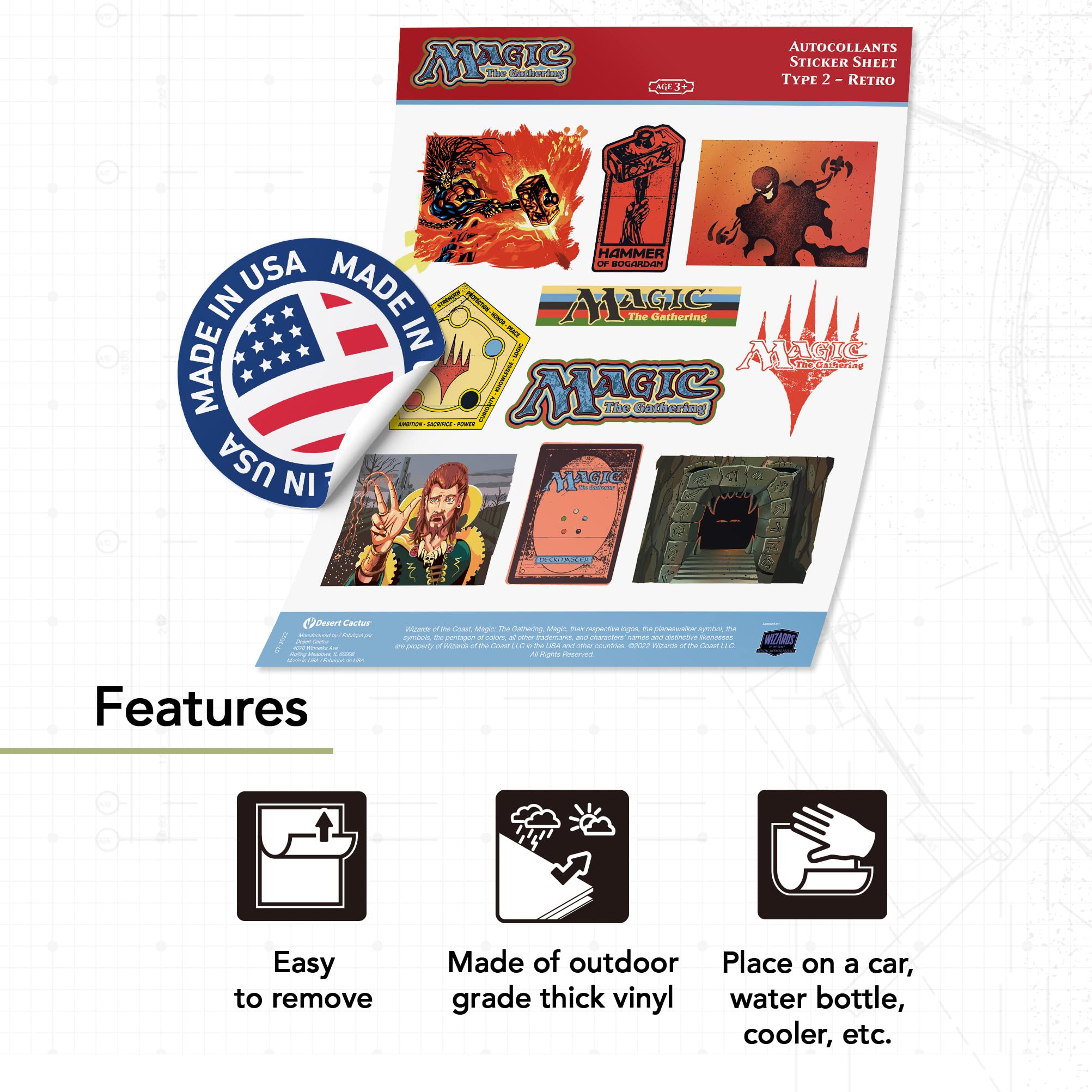 Vinyl Stickers Magic: The Gathering Stickers - Desert Cactus Vinyl ...