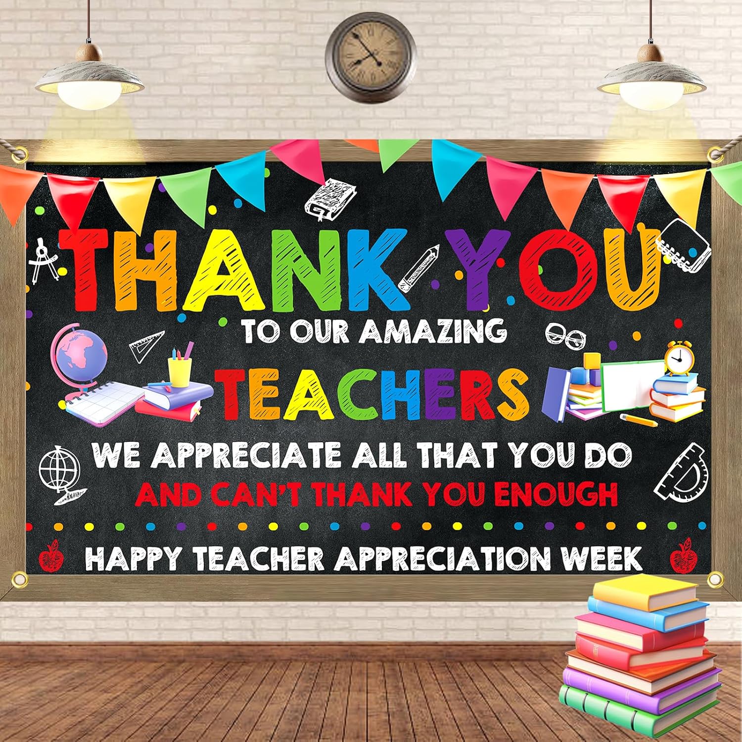 Amazon.com : Teacher Appreciation Banner Thank You Teachers Banner ...