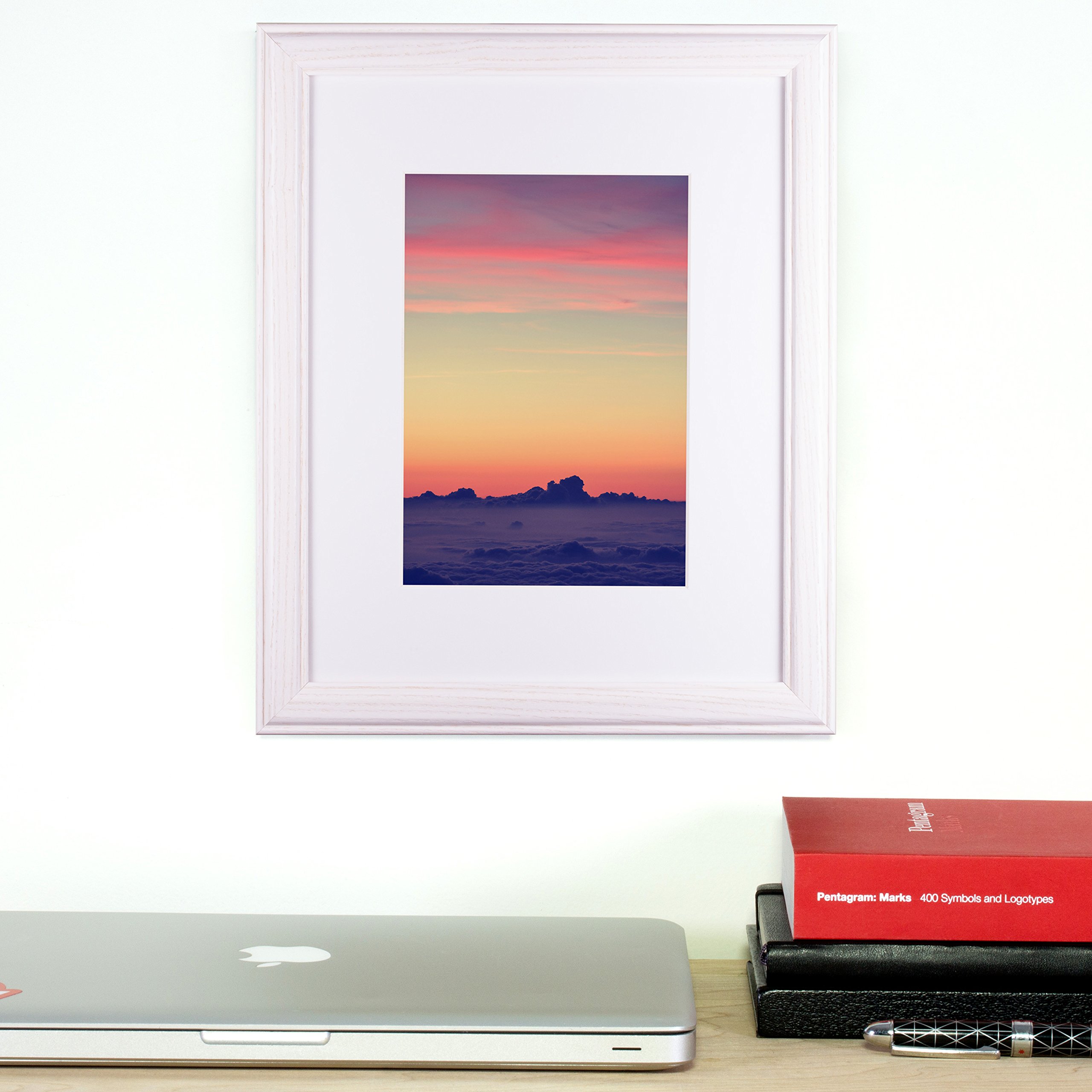 Craig Frames Wiltshire 236, Simple White Hardwood Picture Frame with ...