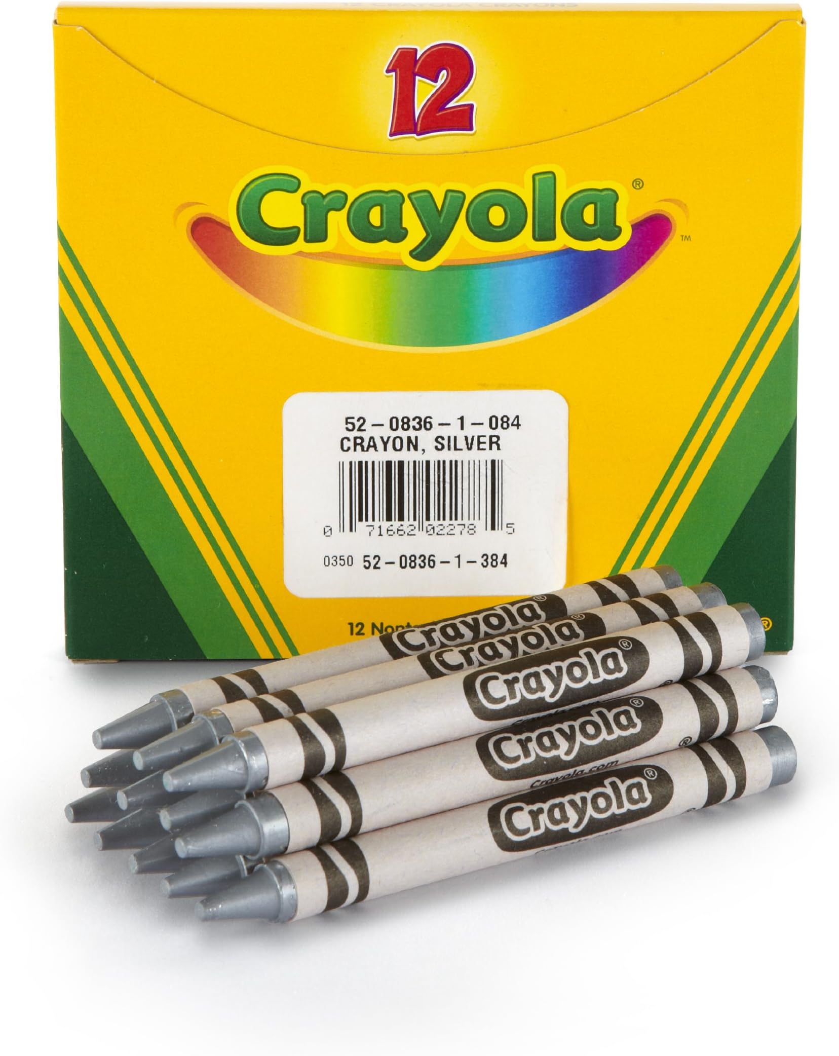Amazon.com: Crayola Metallic Silver Crayons, Bulk Crayons, 12 Count ...