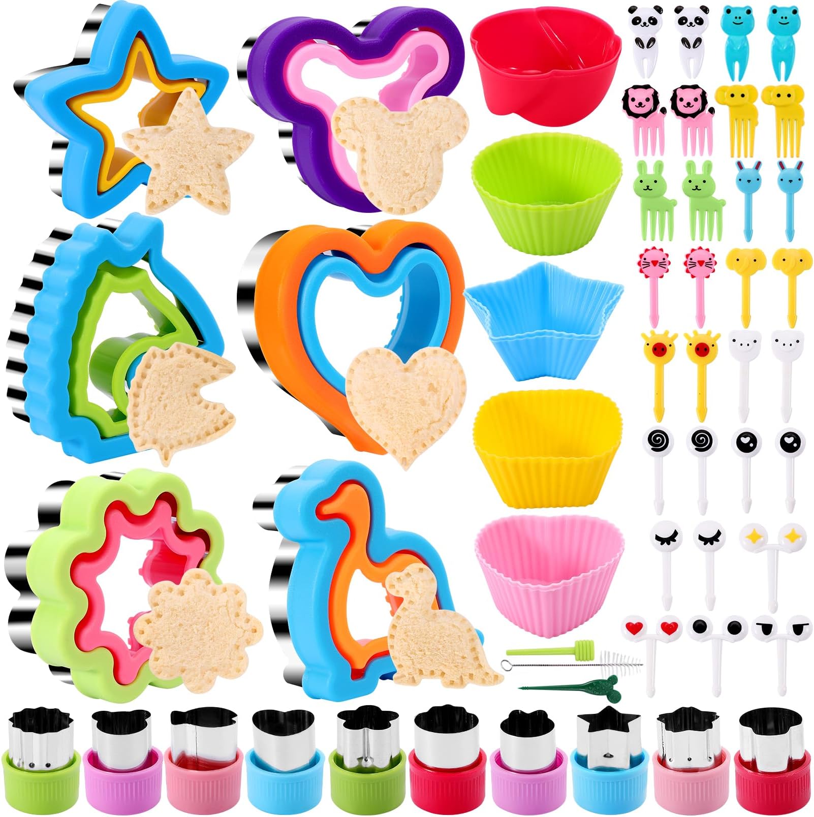 Amazon.com: Sandwich Cutters for Kids - Vegetable Fruit Bread Shape ...
