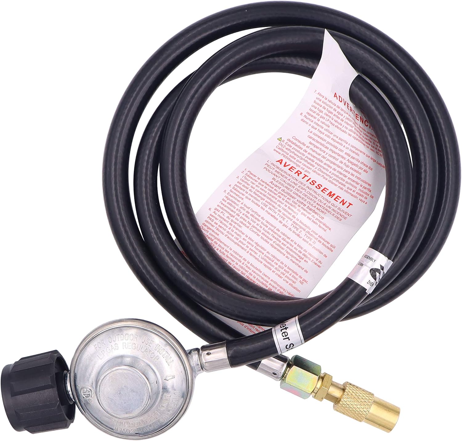 Amazon.com : METER STAR 5FT Gas Grill Regulator Hose with Propane ...