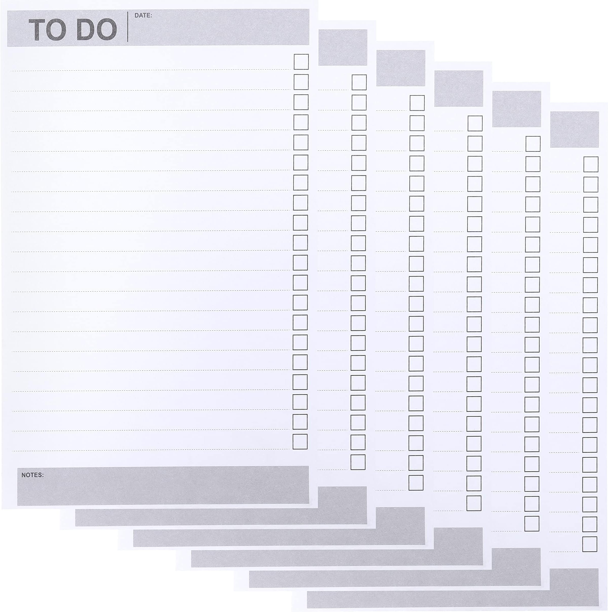 BELLE VOUS Daily To Do List Notebook Planner Set (6 Pack) - 60 Pages ...