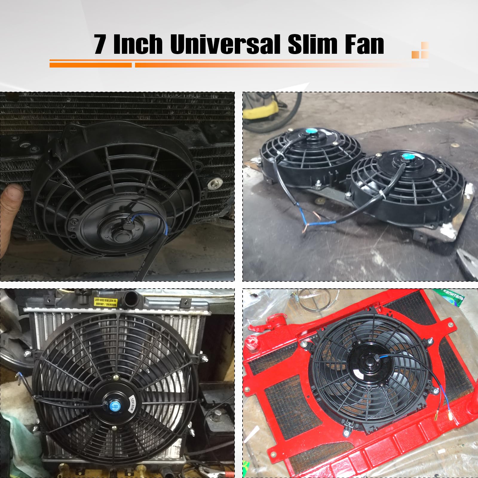 Snapklik.com : Higehio 7 Inch Universal Slim Fan Push Pull Electric ...