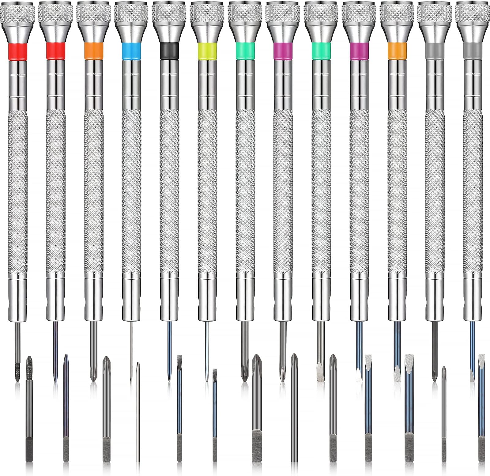 LLF New 9 pcs Precision Watch Flat Blade Slotted Screwdriver Set ...
