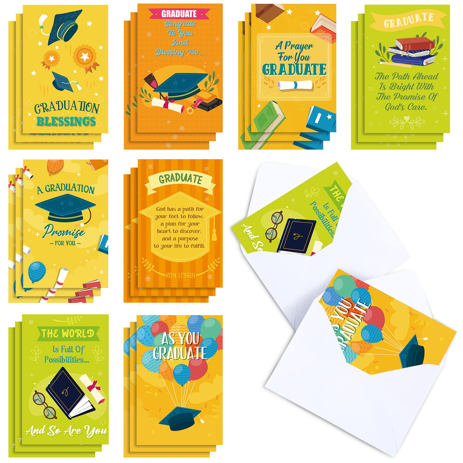 Amazon.com : 24 Pack Christian Graduation Cards 2025 Religious Congrats ...