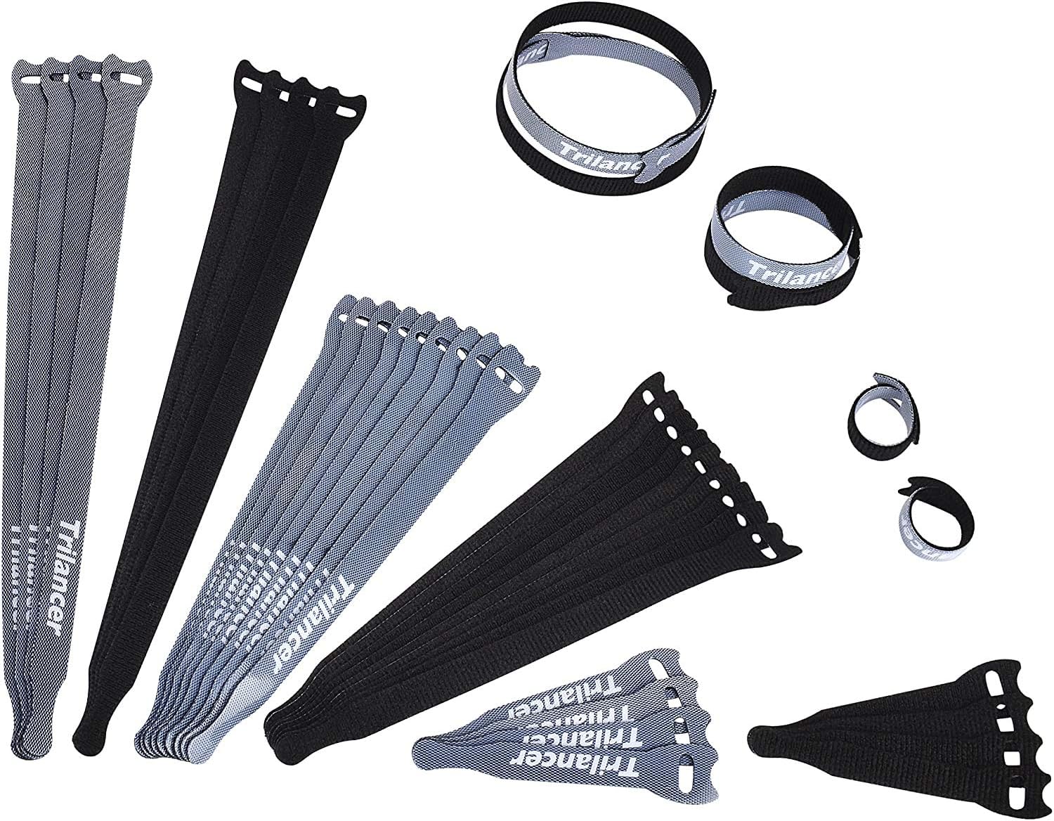 Wiederverwendbare Kabelbinder mit Klett, Trilancer Klettkabelbinder ...