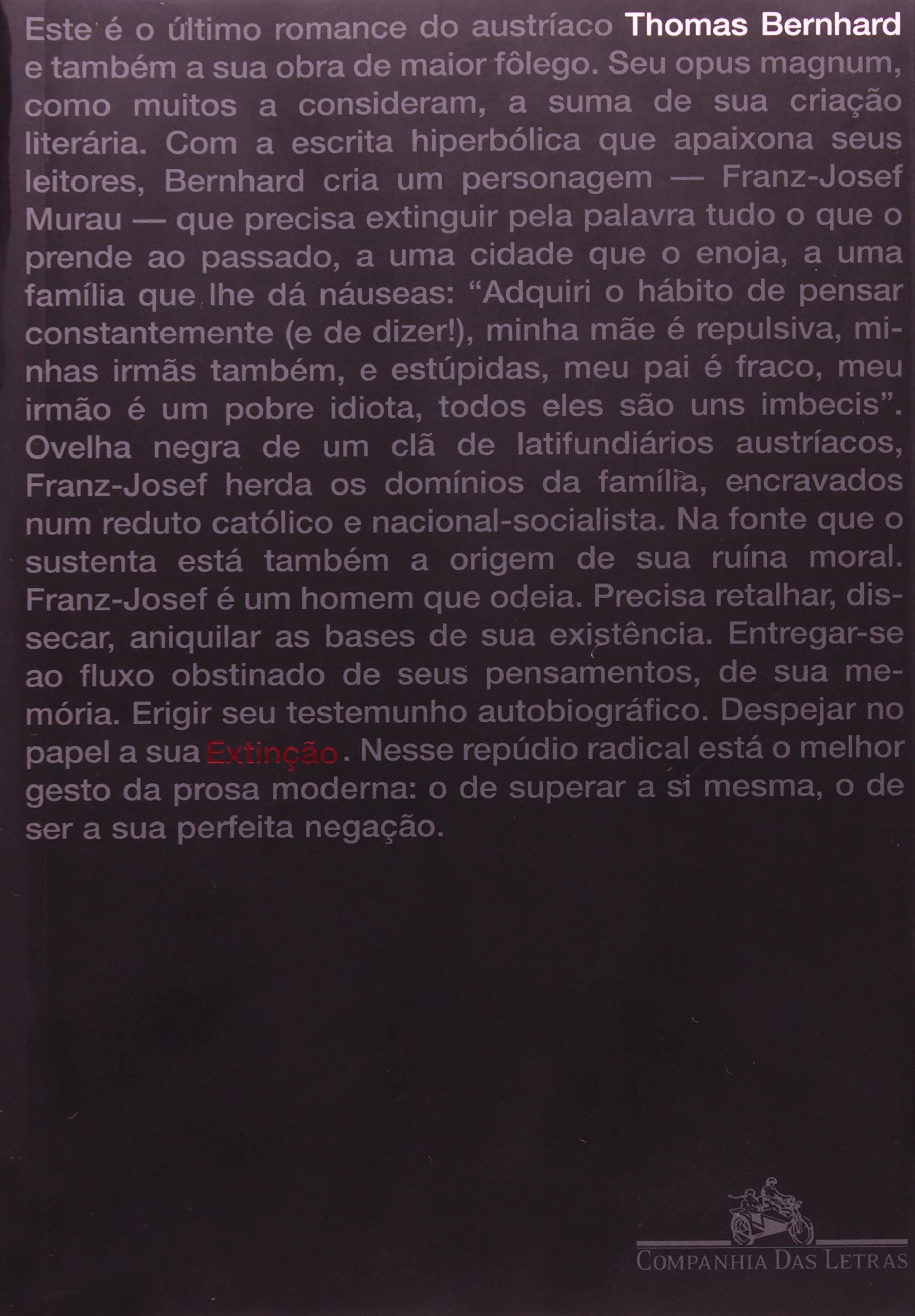 Extinção : Bernhard, Thomas, Macedo, José Marcos Mariani de: Amazon.com ...
