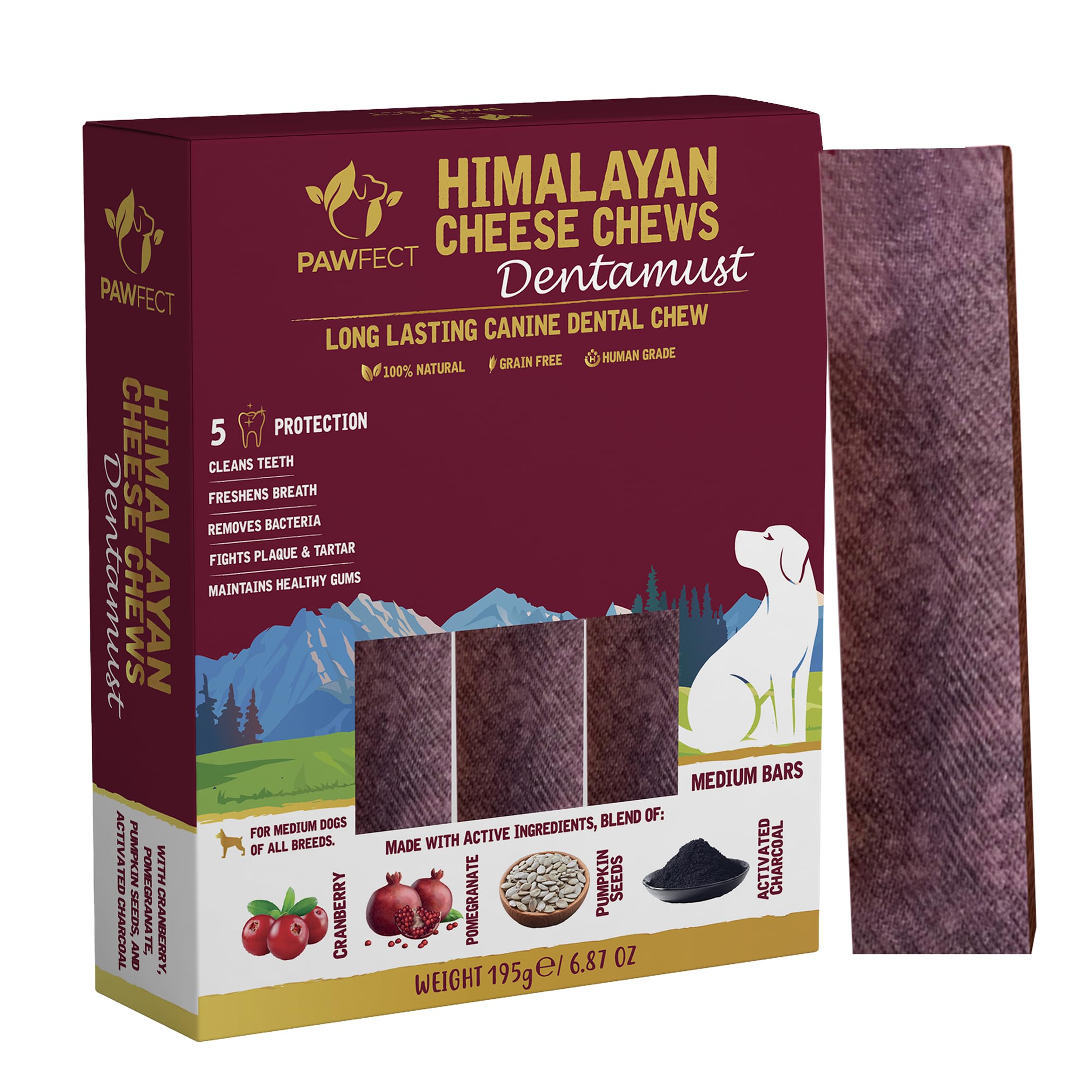 Pawfect Dentamust Himalayan Cheese Chews for dogs - Infused with ...