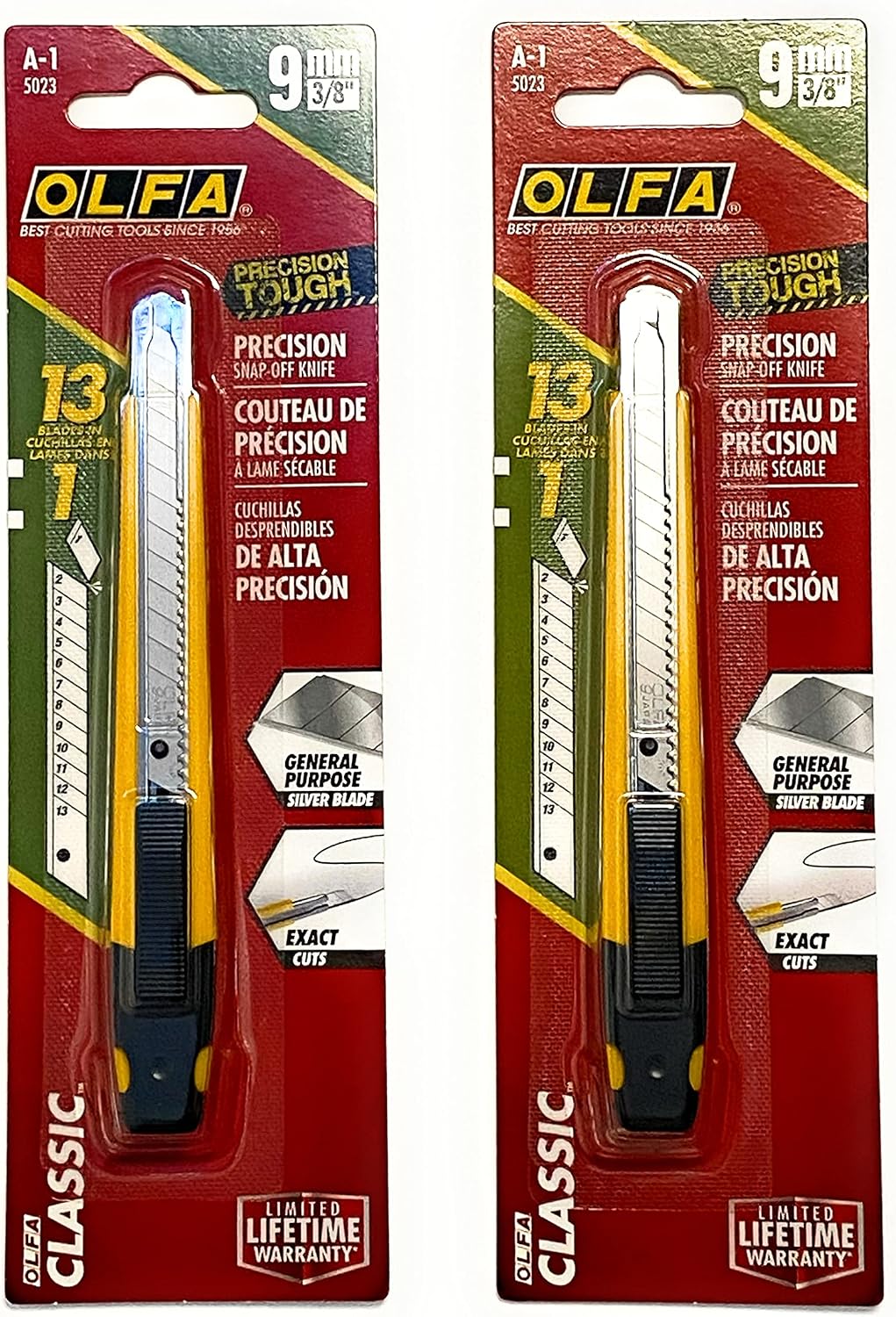 Amazon.com: OLFA 5023 Multi-Purpose Craft Knife, 9mm (2 Pack) : Arts ...