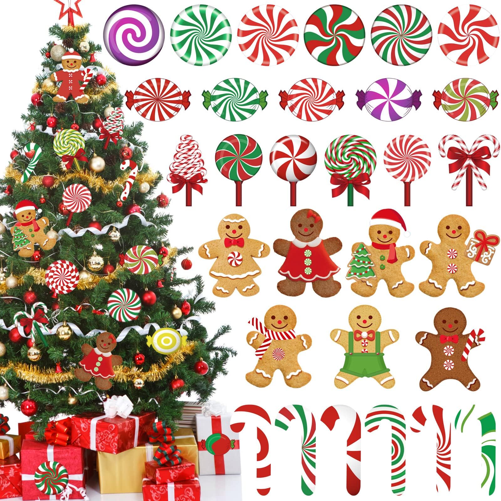 Amazon.com: D4DREAM 54Pcs Christmas Bulletin Board Decorations - Cut ...