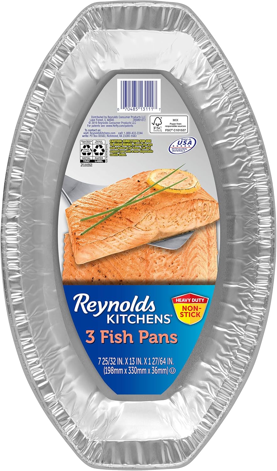 Amazon.com: Reynolds Non-Stick Fish Pan, 3 ct : Home & Kitchen