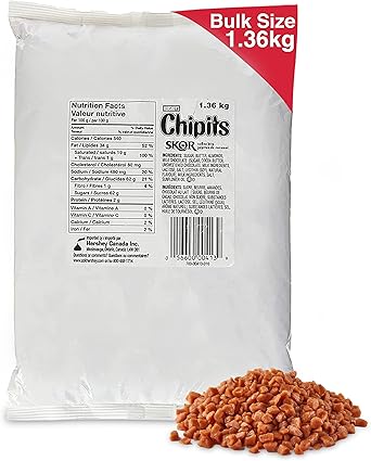 HERSHEY'S CHIPITS Skor Bits, Chocolate Chips for Baking, Baking ...