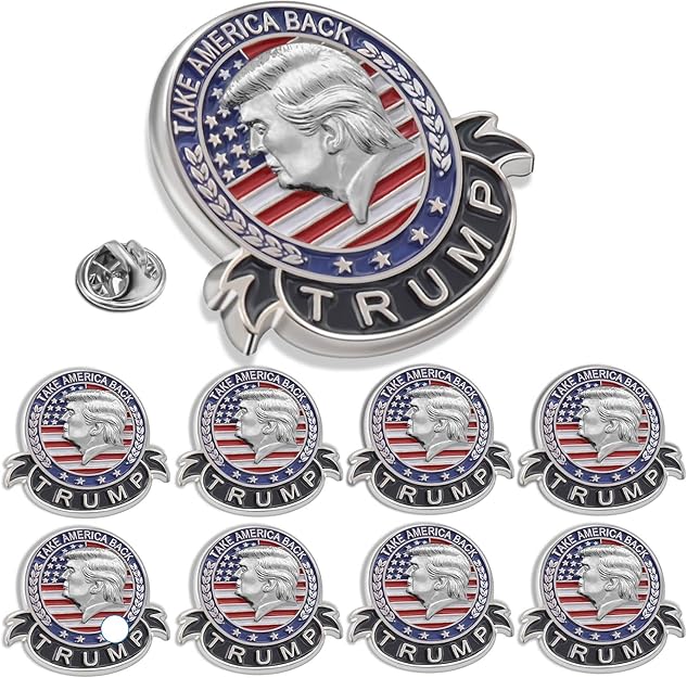 Amazon.com: 10 Pcs Donald Trump Lapel pins Bluk - Republican GOP Take ...