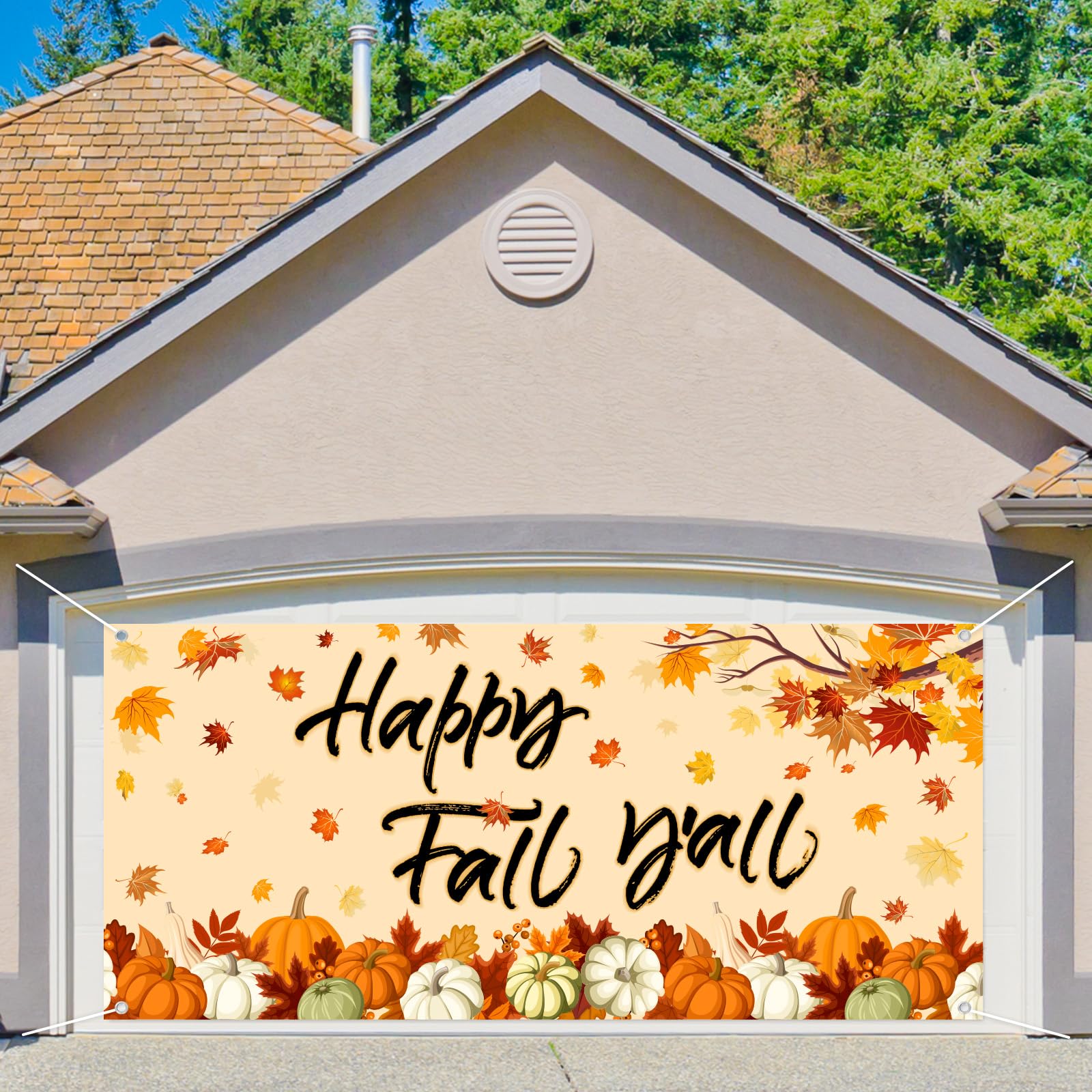 Amazon.com: Whaline Fall Garage Door Banner Large Autumn Garage Door ...