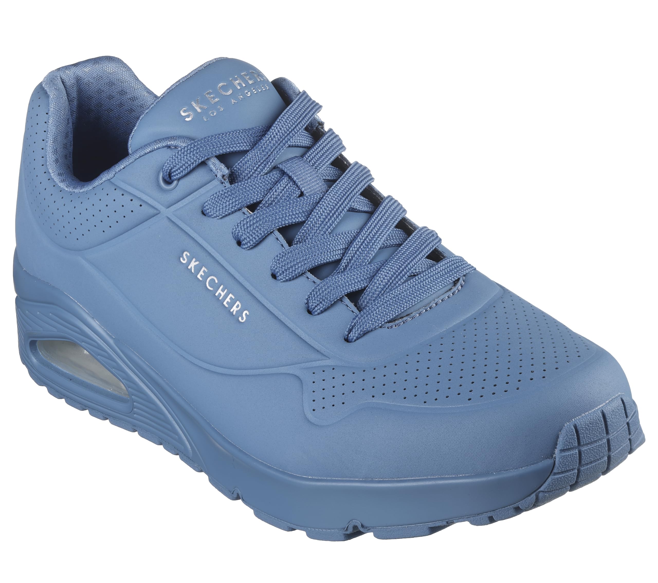 Buy Skechers Men's Uno Stand on Air Trainers, Blue Durabuck Mesh, 8 at ...