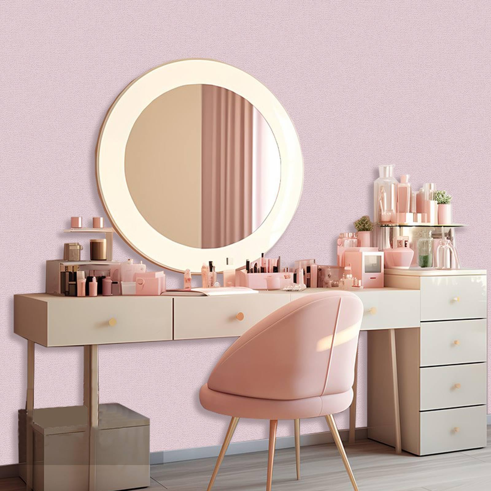 Snapklik.com : Abyssaly Pink Wallpaper Peel And Stick 118"X17.7" Pink ...