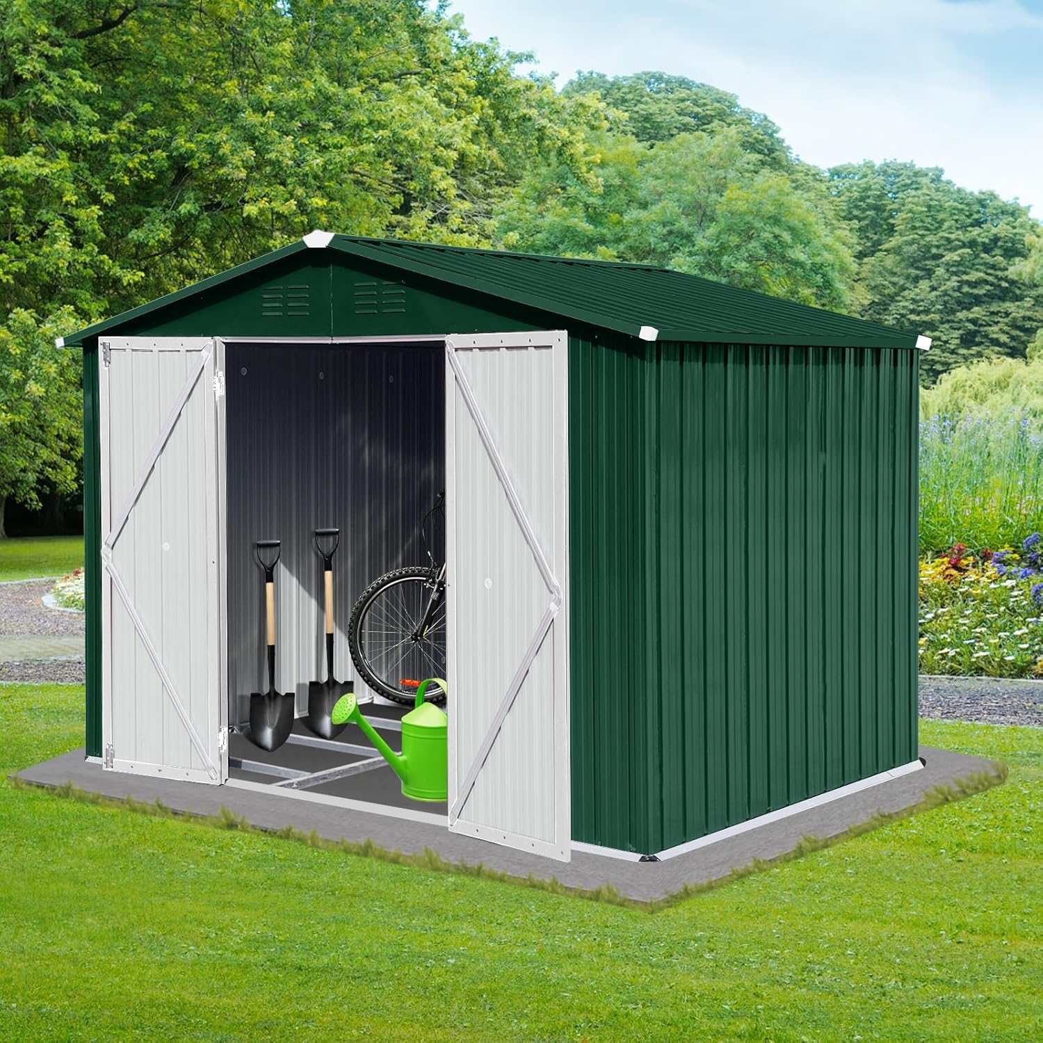 6x8 Feet Outdoor Storage Shed, Weatherproof Metal Philippines | Ubuy