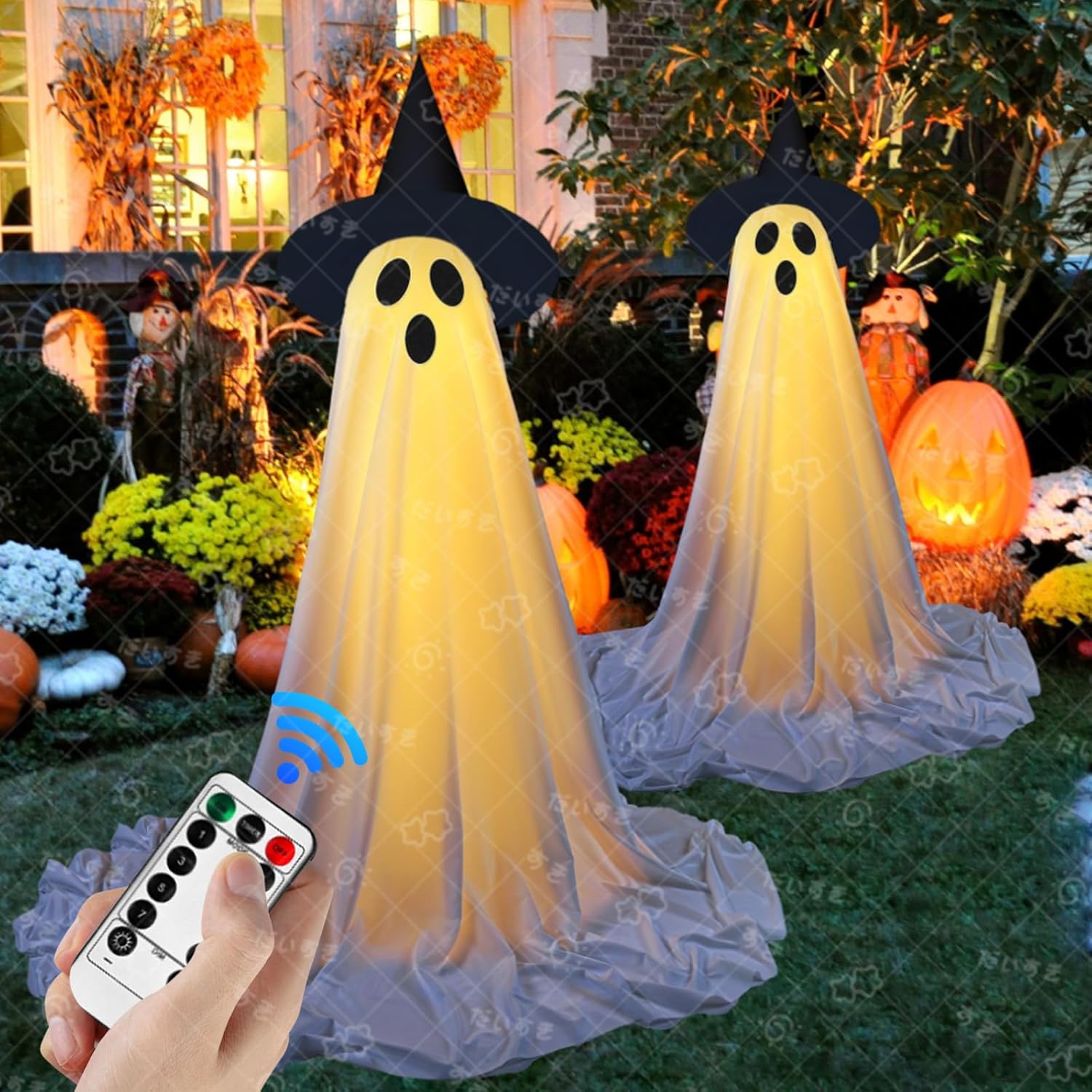 Amazon.com: Halloween Ghost Lights for Porches Yards Gardens Lawn ...