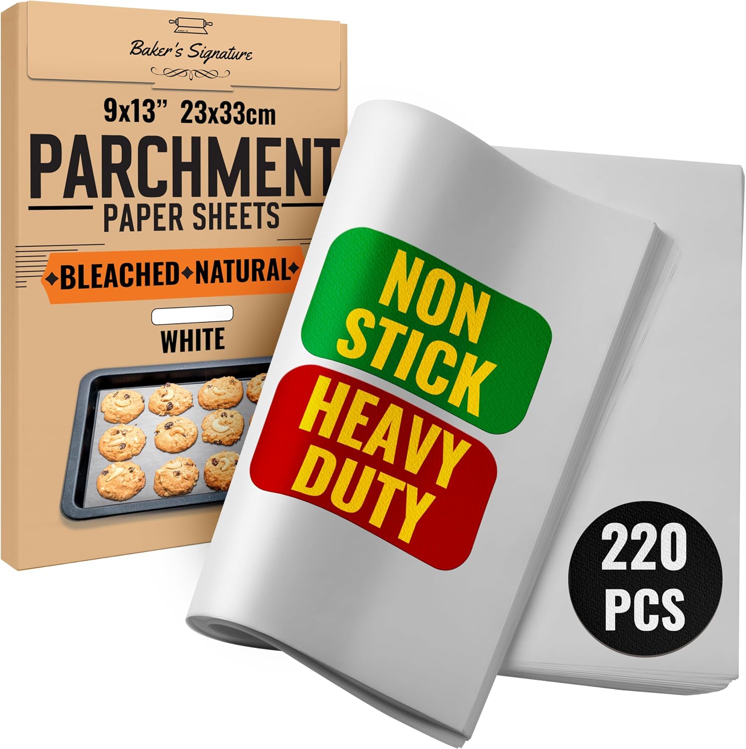Amazon.com: 220 Pcs 9x13 Inch Parchment Paper Sheets by Baker's ...