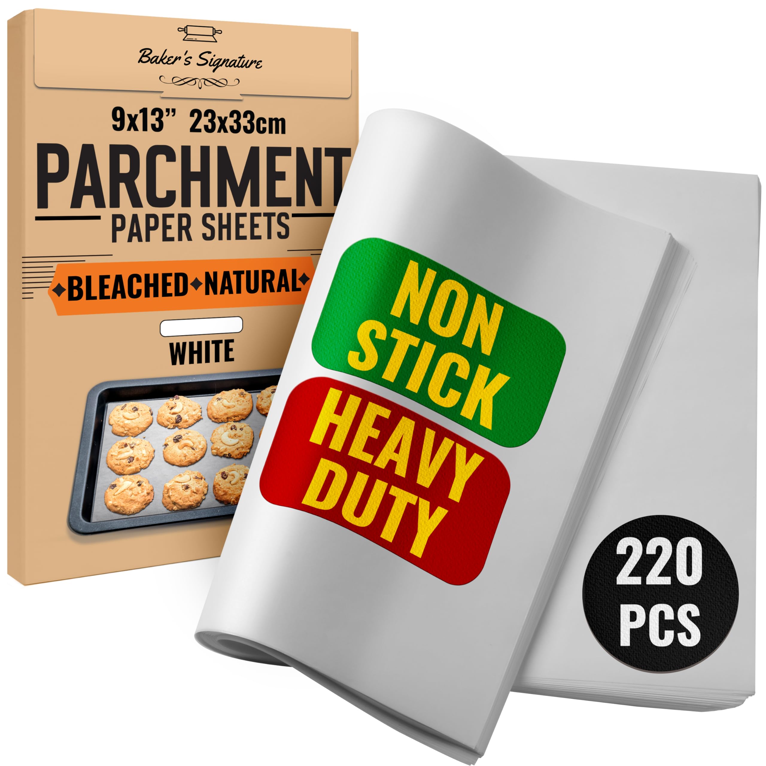 Amazon.com: 220 Pcs 9x13 Inch Parchment Paper Sheets by Baker's ...