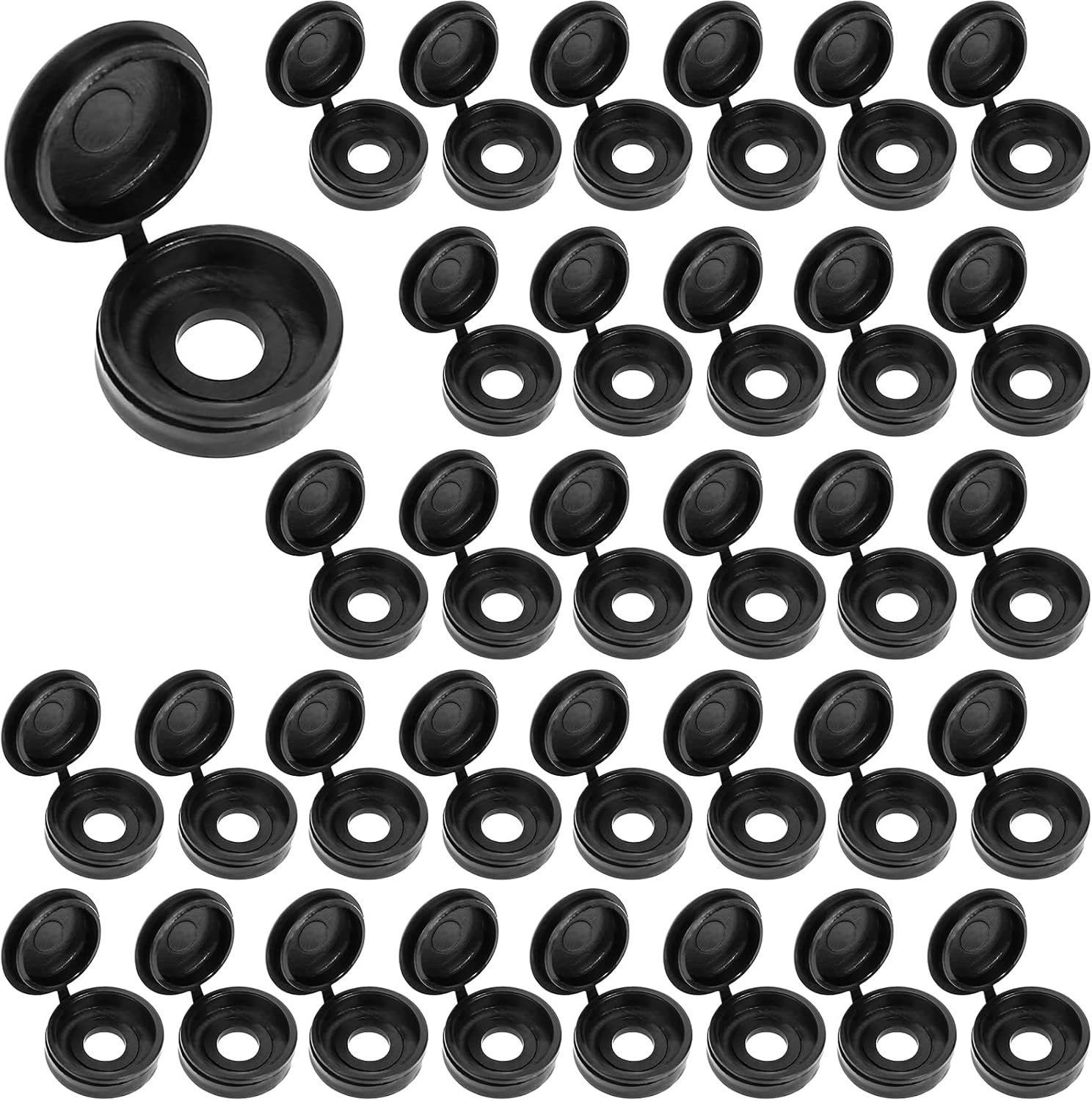 LICQIC 100 PCS Screw Cover Caps, Plastic Hinged Screw Cover Caps, Small ...