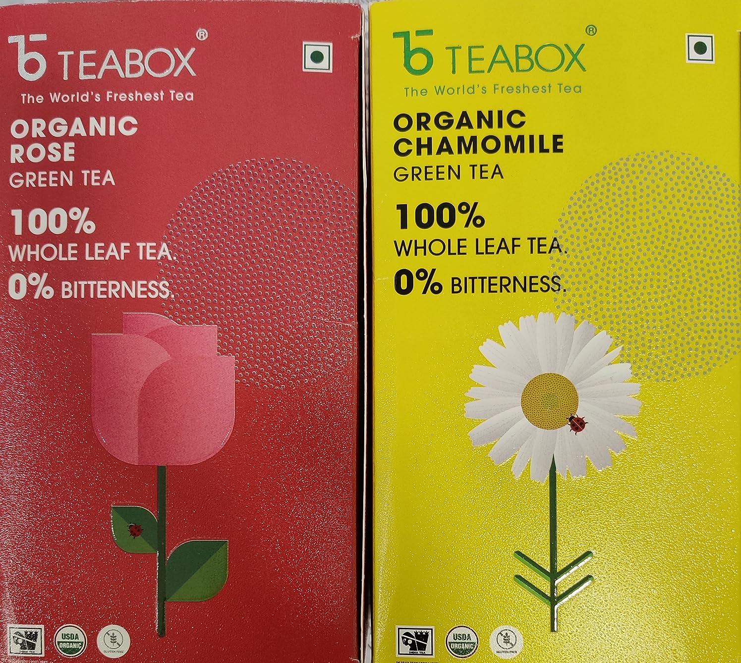 Teabox Rose Green Tea Bags 25 Pieces | For Glowing Skin | Made with 100 ...
