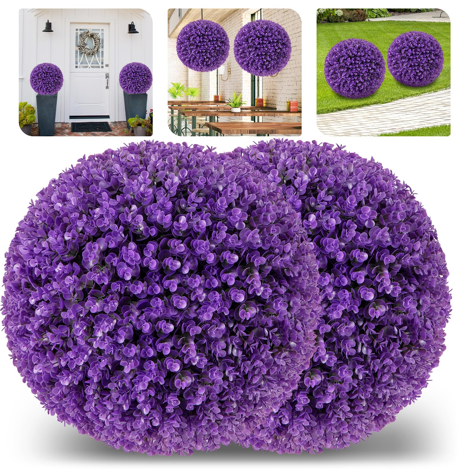 Amazon.com - Goplus 17.5 Inch Topiary Balls Artificial Outdoor Set of 2 ...