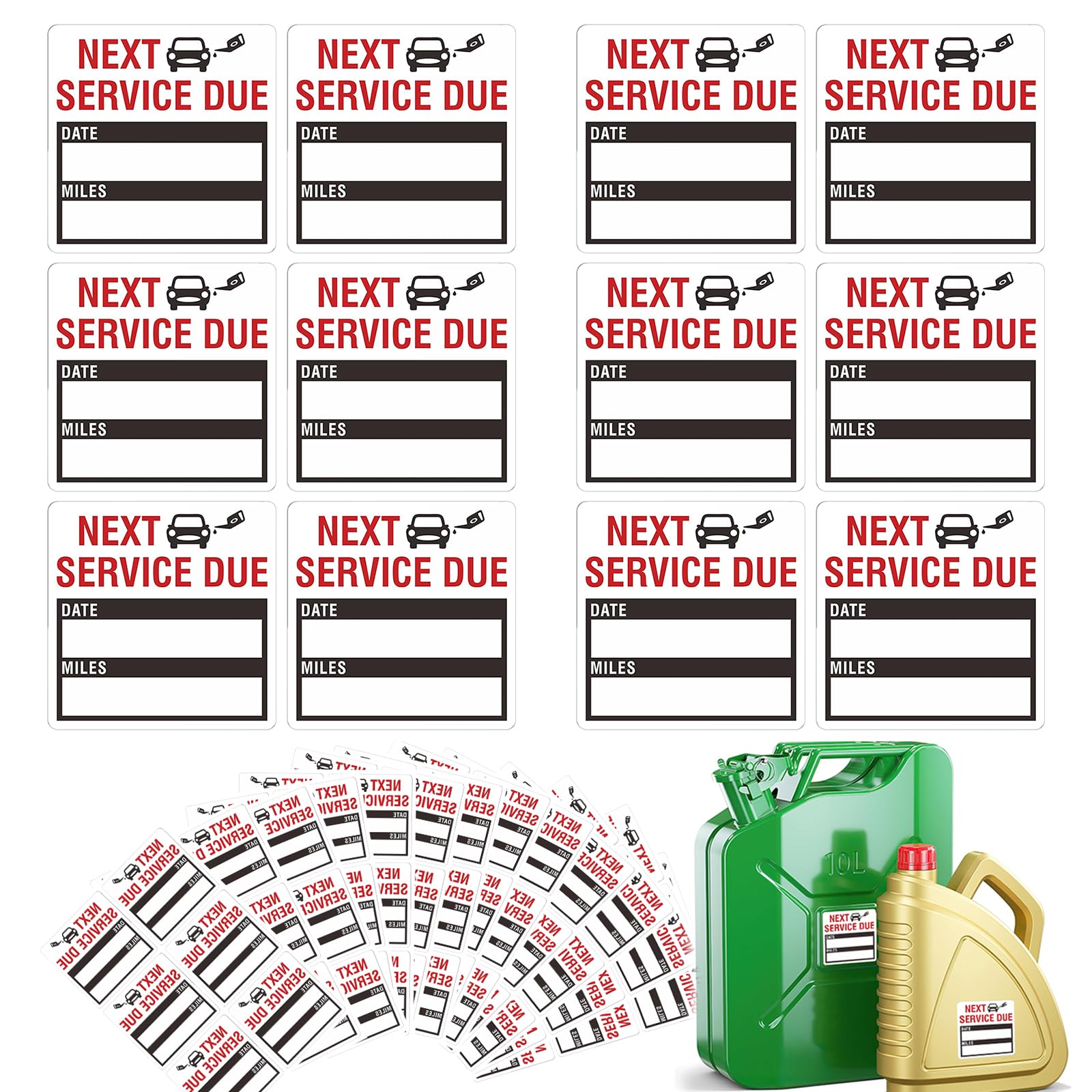 Custom Oil Change Stickers, 300 Pcs Oil Change Reminder Stickers ...