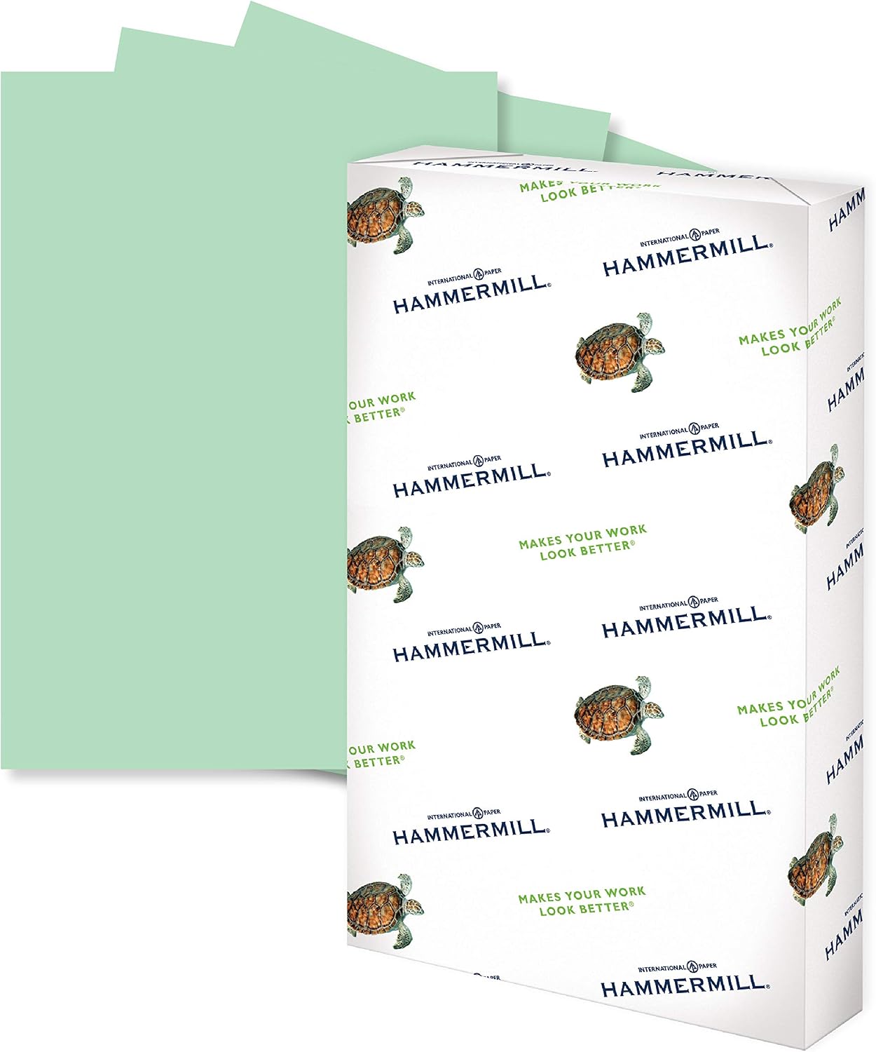 Hammermill Colored Paper, 20 lb Green Printer Paper, 8.5 x 14 - 1 Ream ...