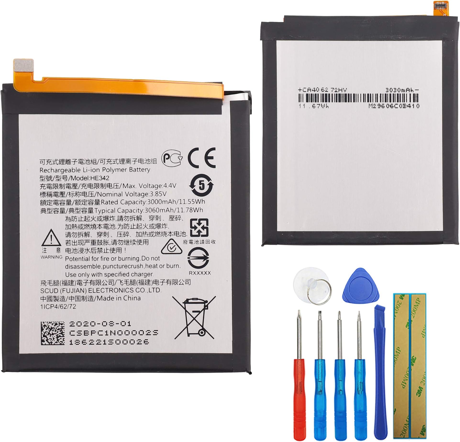 Amazon.com: E-YIIVIIL Replacement Battery WT340 Compatible with Nokia ...