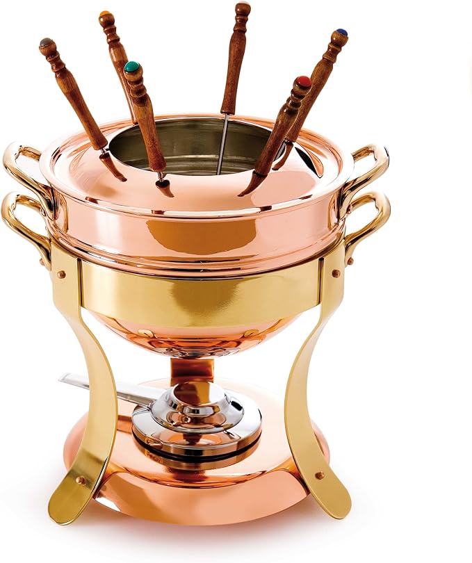 Amazon.com: Mauviel M'TRADITION Copper Fondue Set : Home & Kitchen