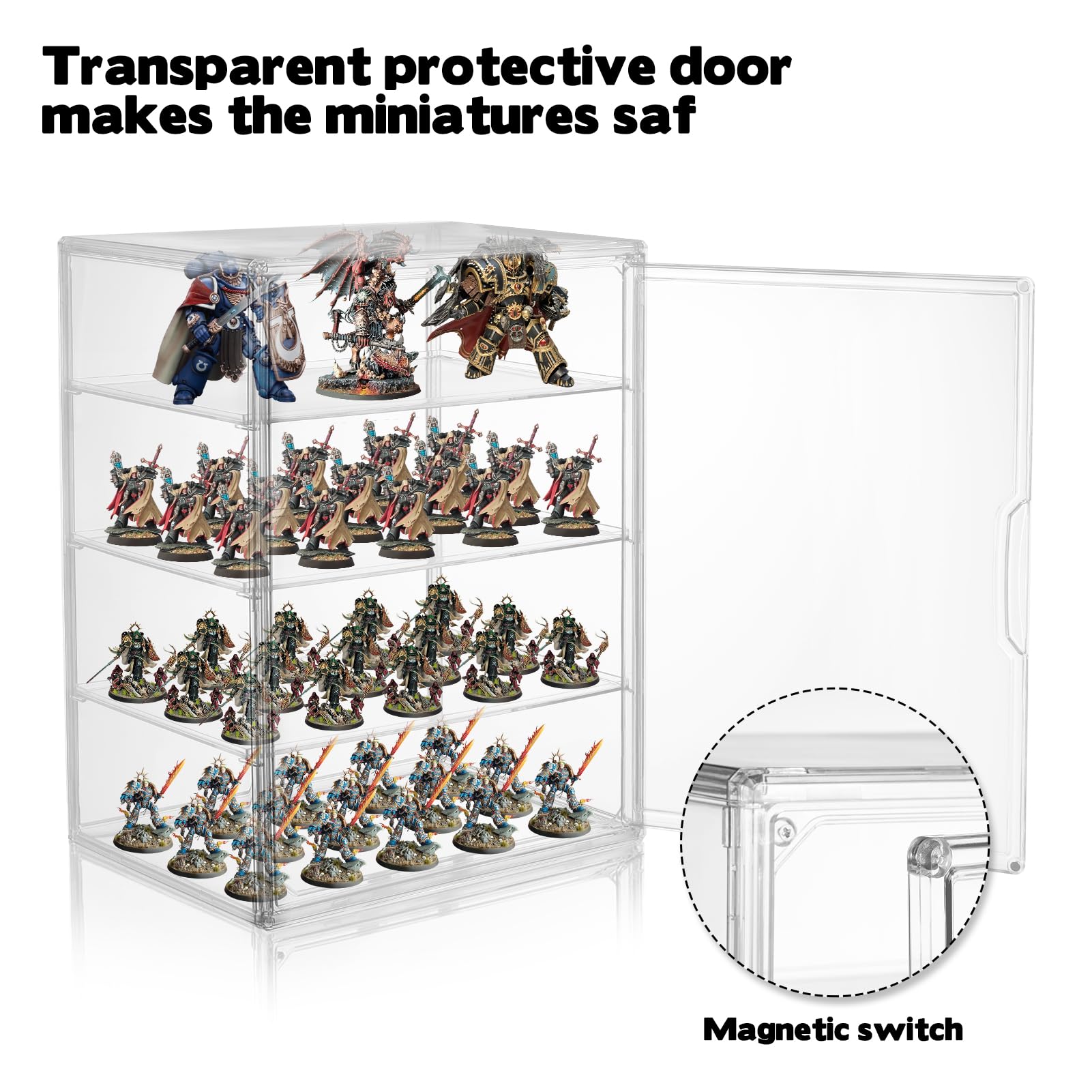 Snapklik.com : Clear Acrylic Miniature Storage Case Stackable Miniature ...