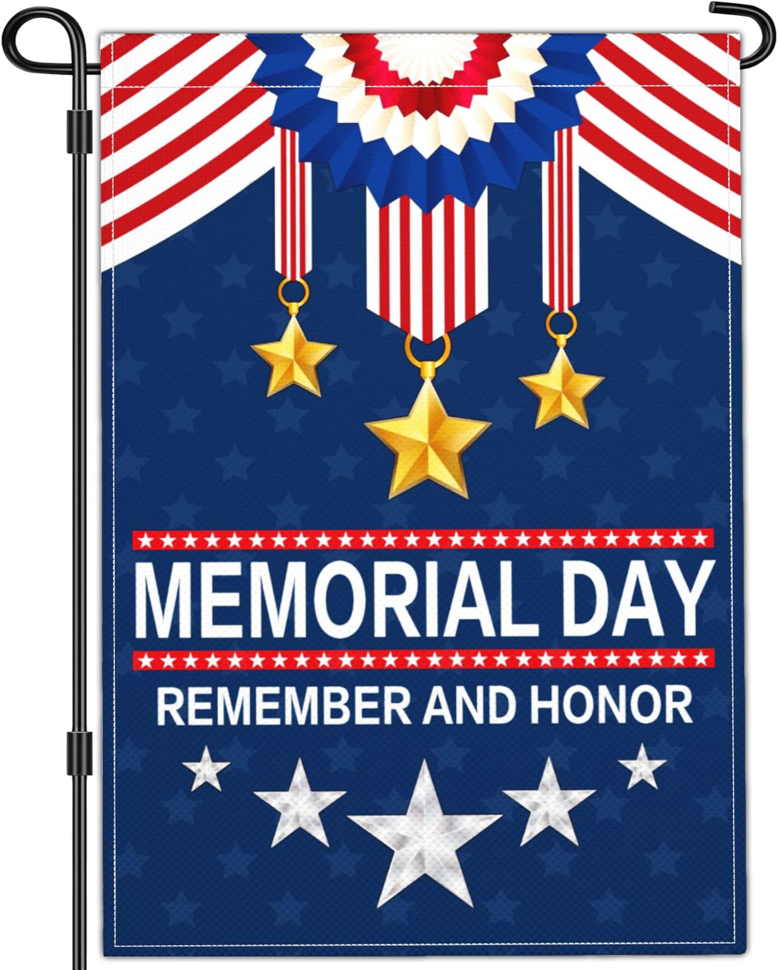 Amazon.com : Memorial Day Garden Flags for Outside 12x18 Inch Myosotis ...