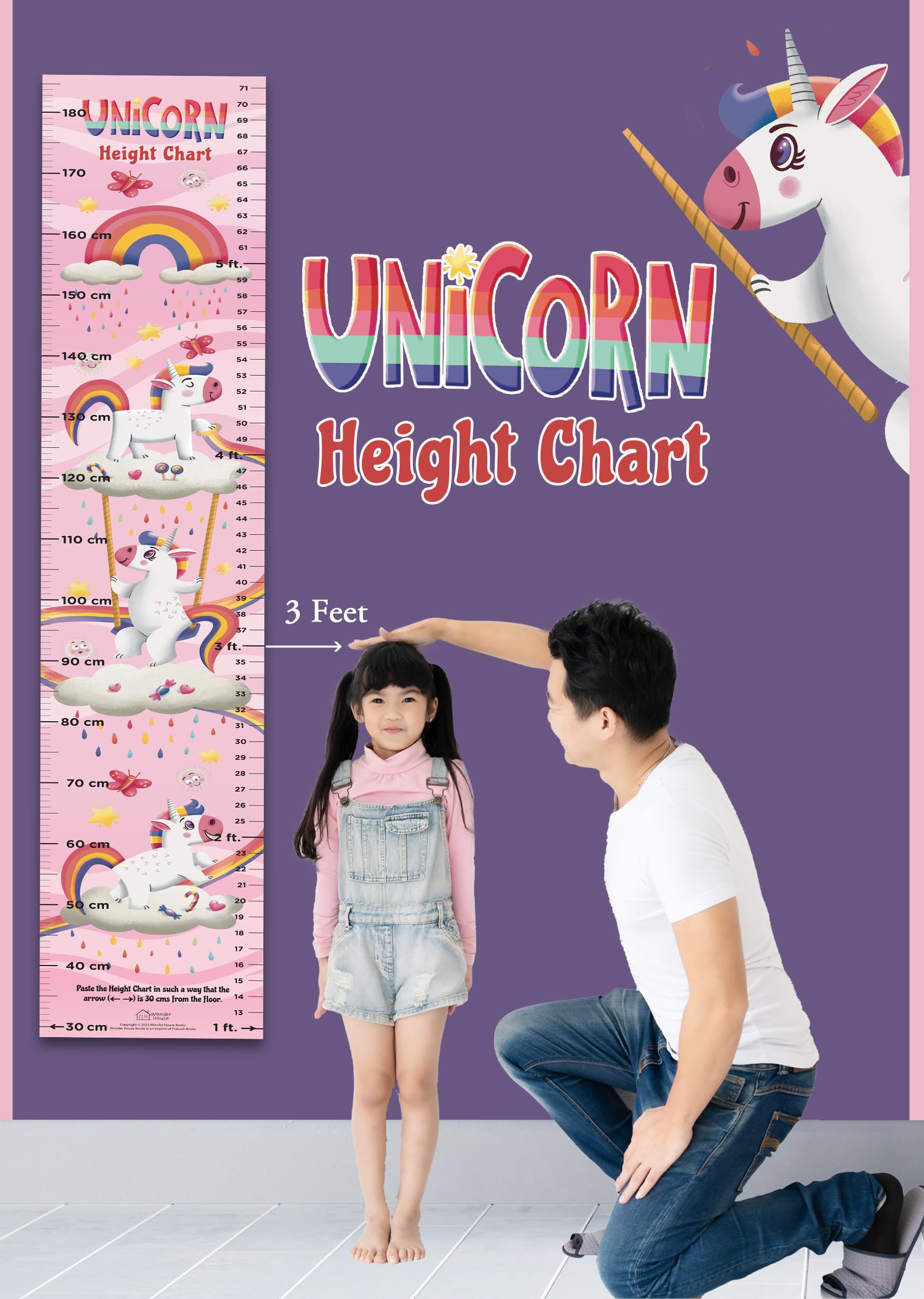 Unicorn Height Chart (Height Chart For Kids | Height Measuring Scale ...